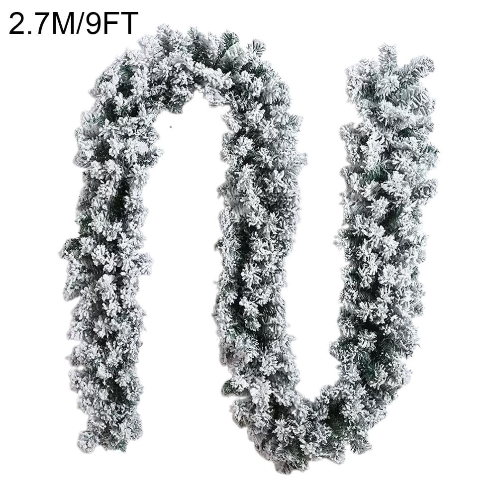 GXFCAI Christmas Garland,Artificial Snow Flocked Christmas Decorations ...