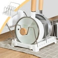 Gxfmya Pot Lid And Cutting Board Rack Kitchen Countertop Storage