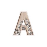 GXIPO 5 Inch Wood Letters, Unfinished Wooden Letters for Wall Decor ...