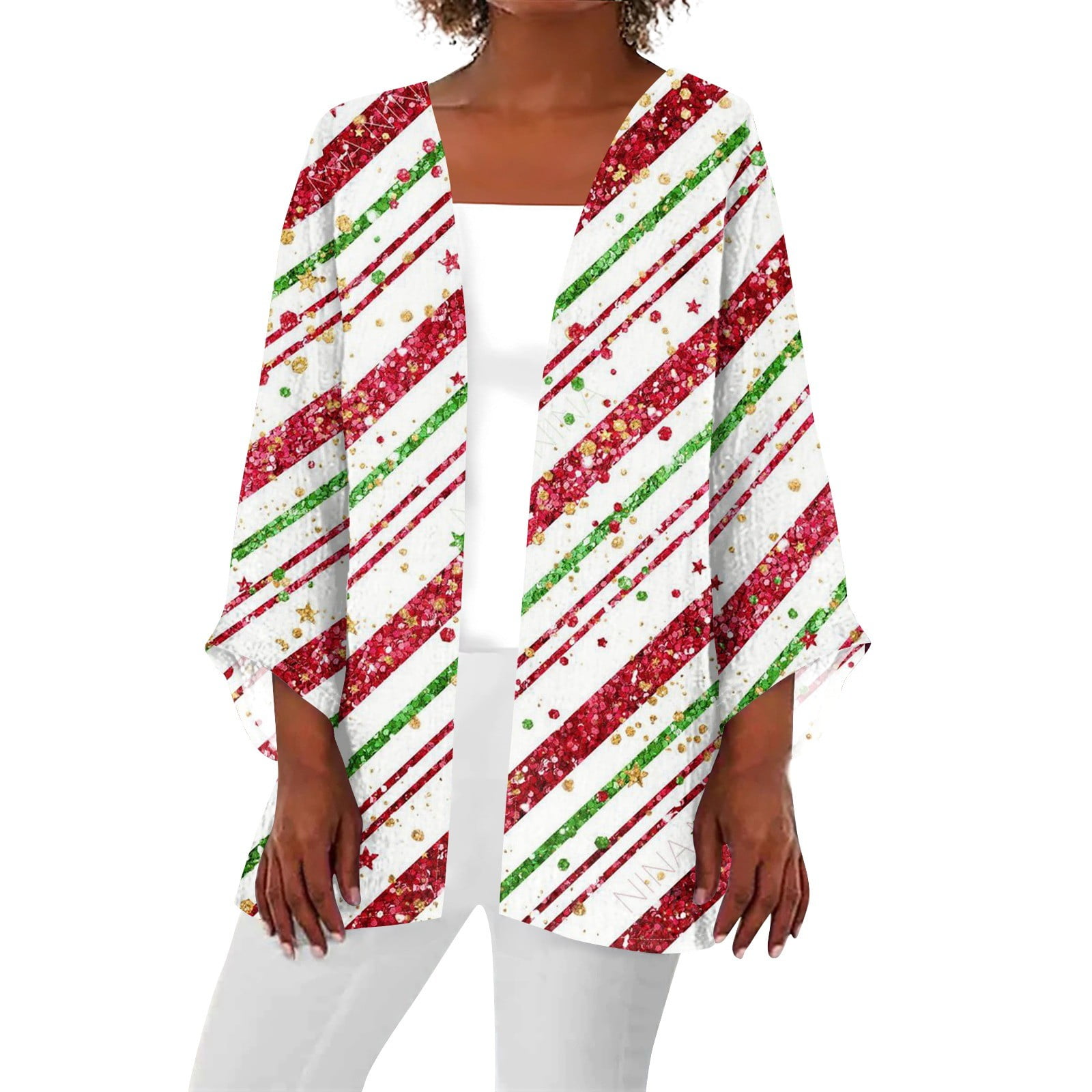 GXIPO Christmas Long Cardigans for Women Cute Xmas Snowman Long Sleeve ...