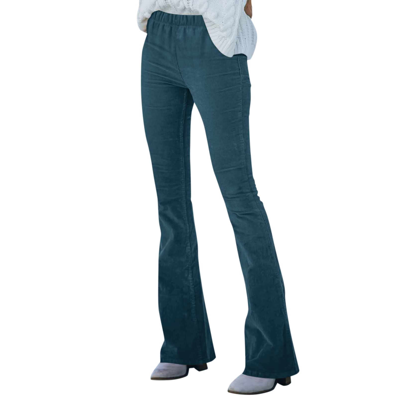 GXIPO Corduroy Pants for Women Ladies Bell Bottom Flare Pants Dressy ...