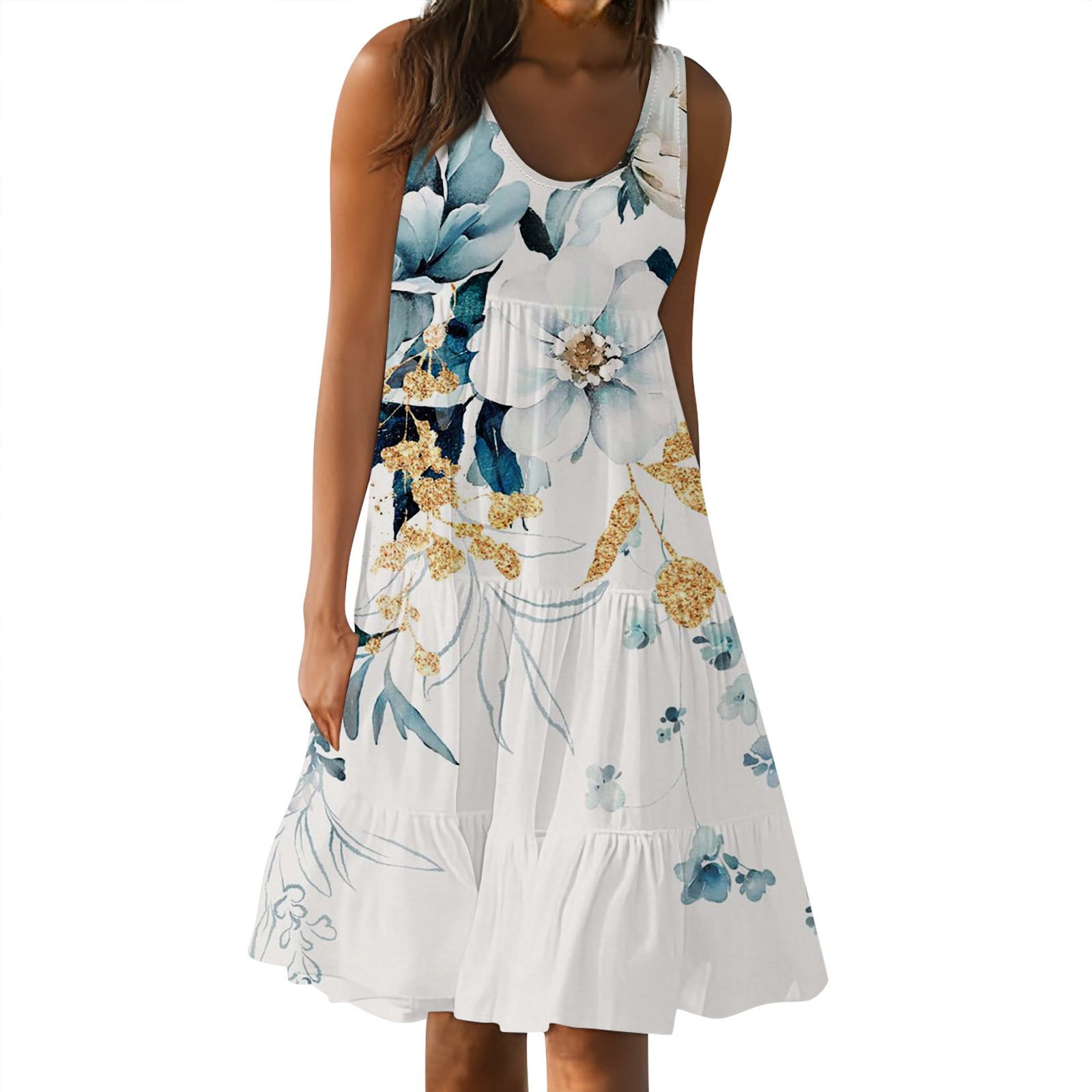 Gxipo Dresses For Women 2024 Summer Beach Dress Plus Szie Casual T