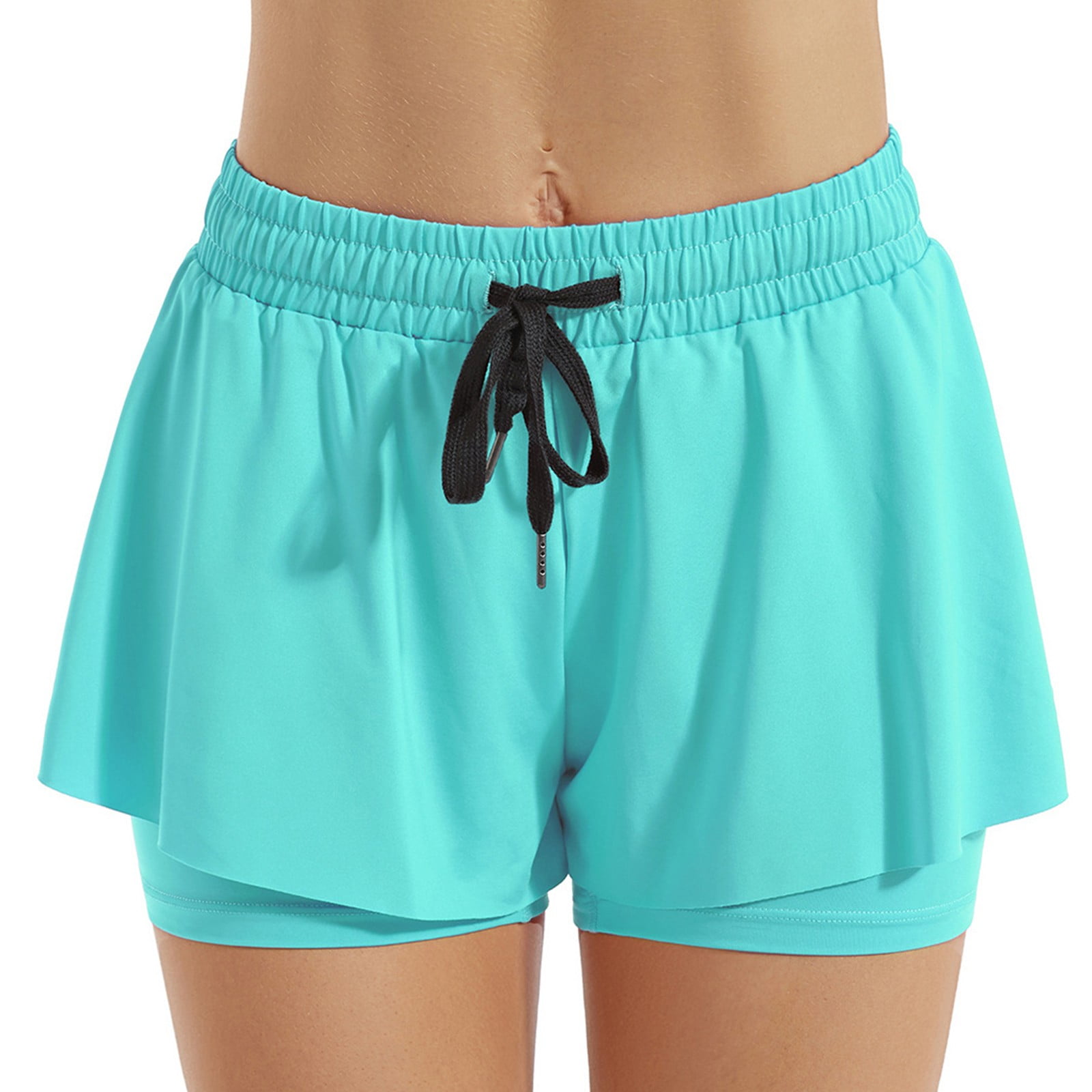 GXIPO Girls Athletic Flowy Shorts with Pocket 2 in 1 Butterfly Shorts ...