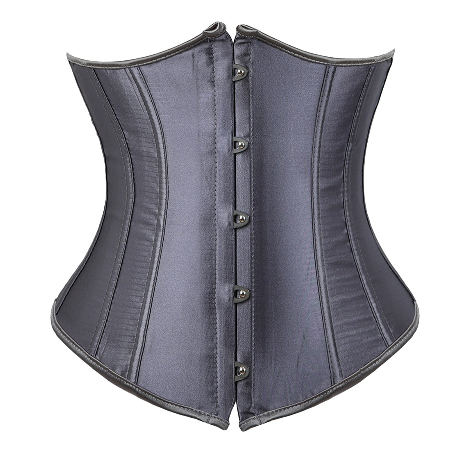 GXIPO Gray Underbust Corsets for Women Black Corset Top Waist Trainer ...
