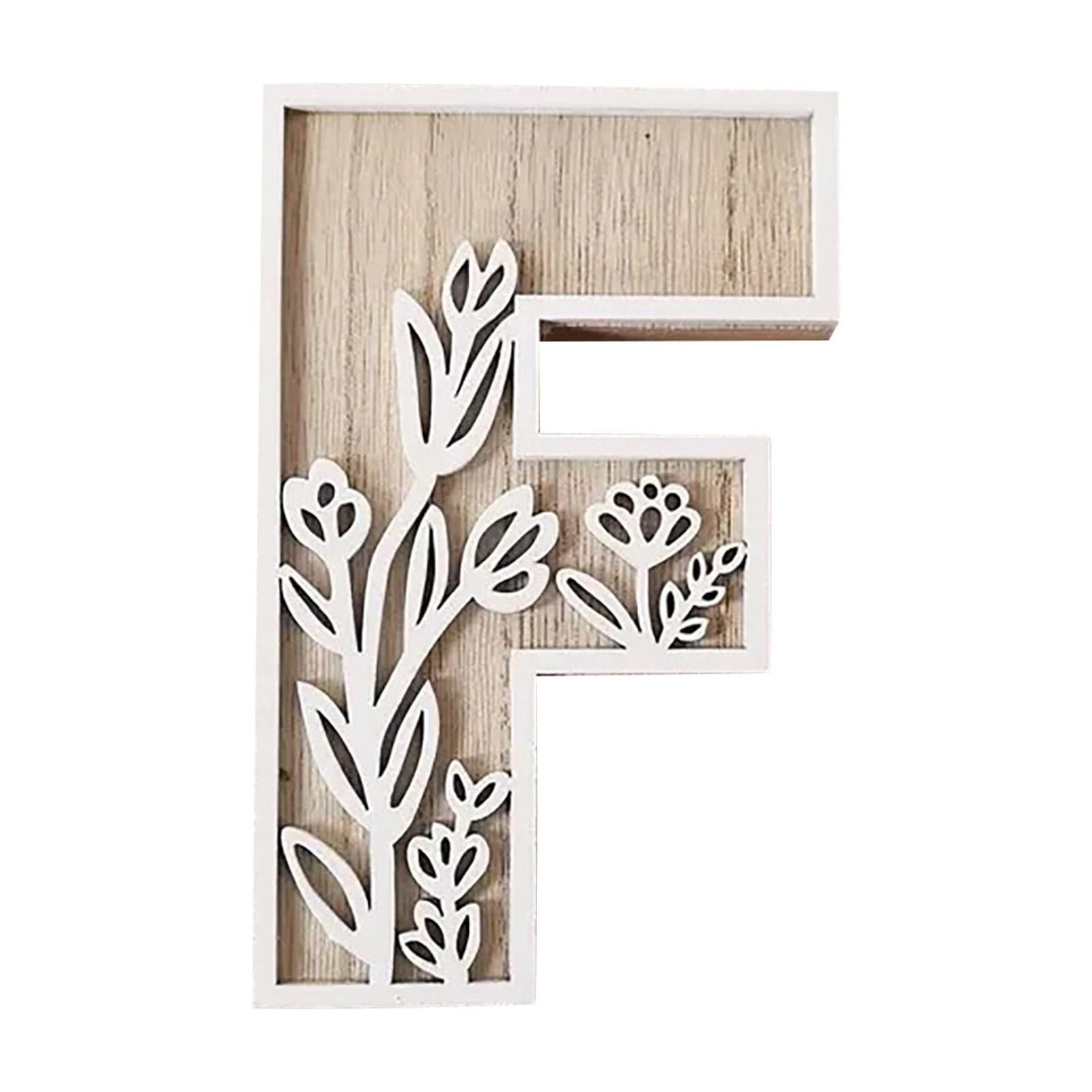 GXIPO Layered 5 Inch Large Wooden Letters for Wall Decor, Flowered ...