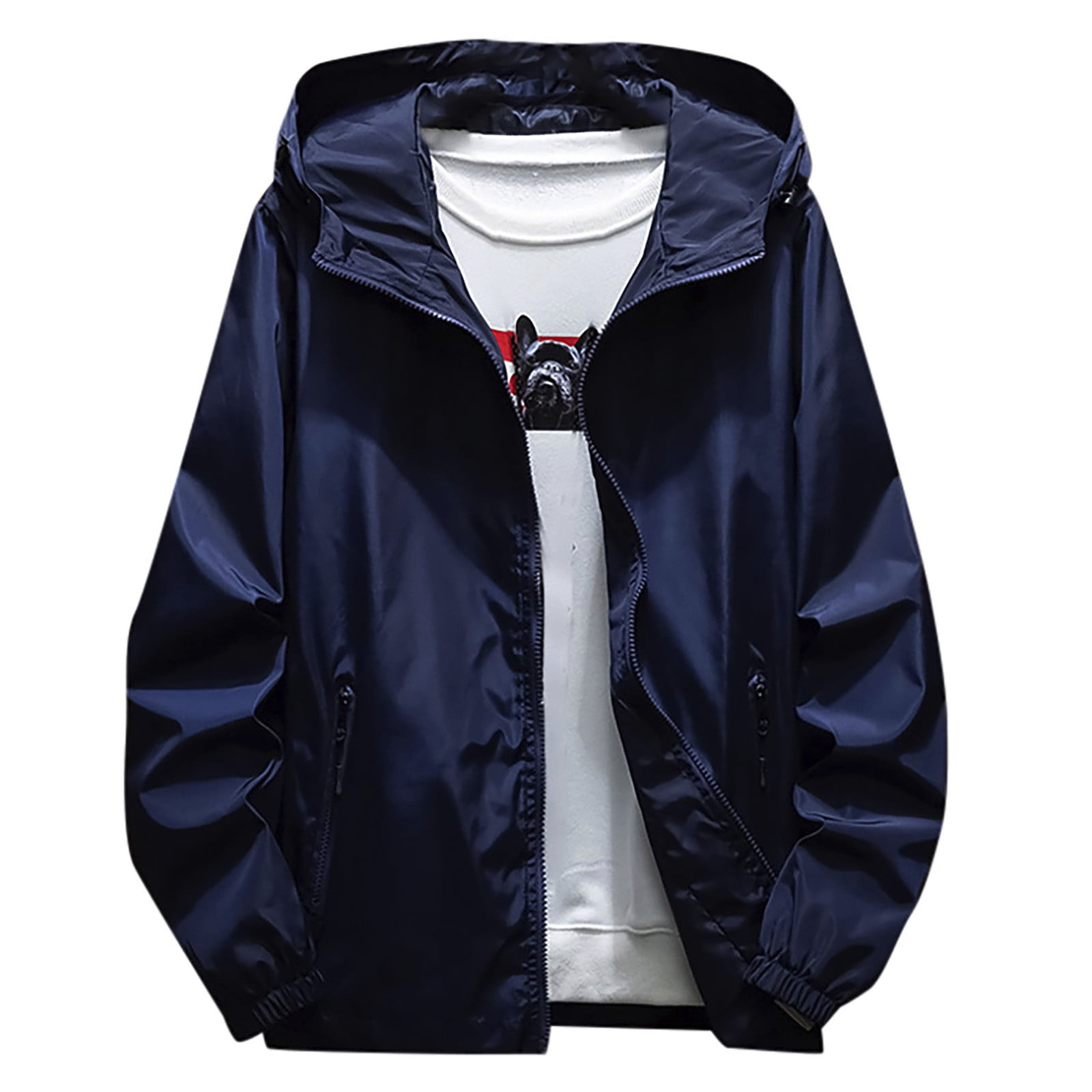 GXIPO Men's Hooded Waterproof Lightweight Windbreaker Jackets Nylon ...
