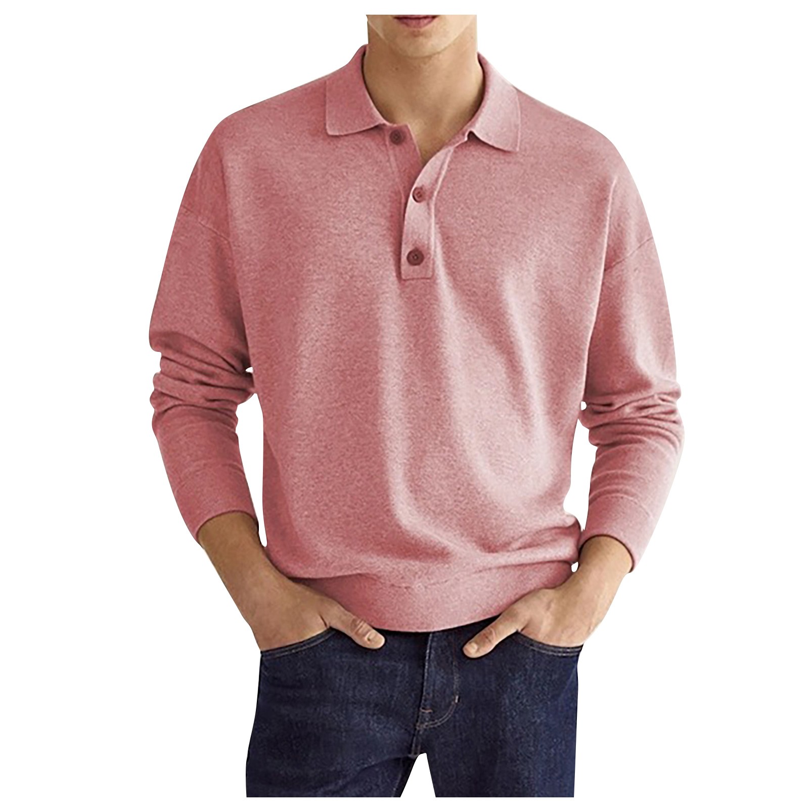 GXIPO Men's Long Sleeve Polo Shirts – Stain Guard Polo Shirts for Men ...