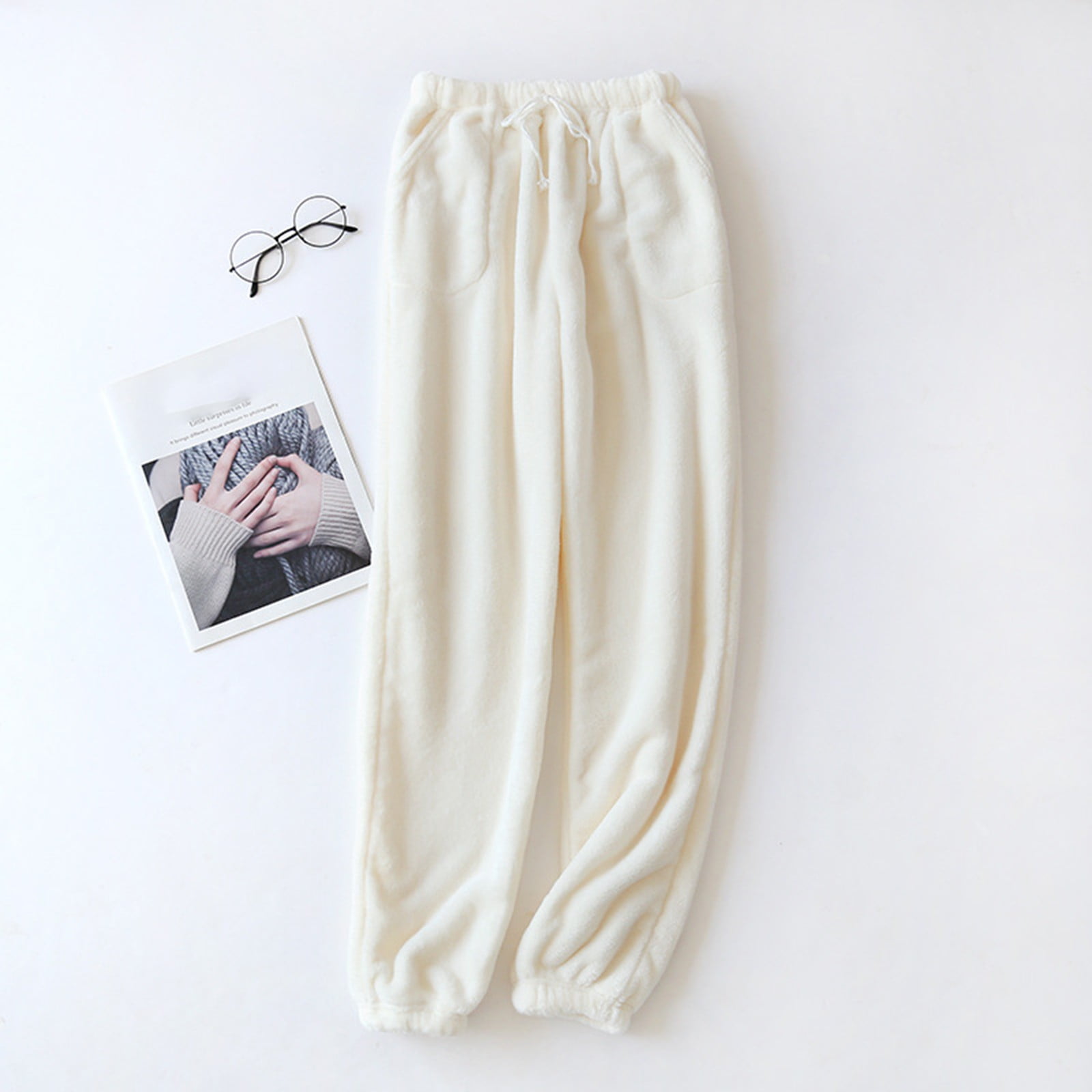 GXIPO Plush Fuzzy Pajama Pants Men Women Fleece Cozy Flannel Pajama ...