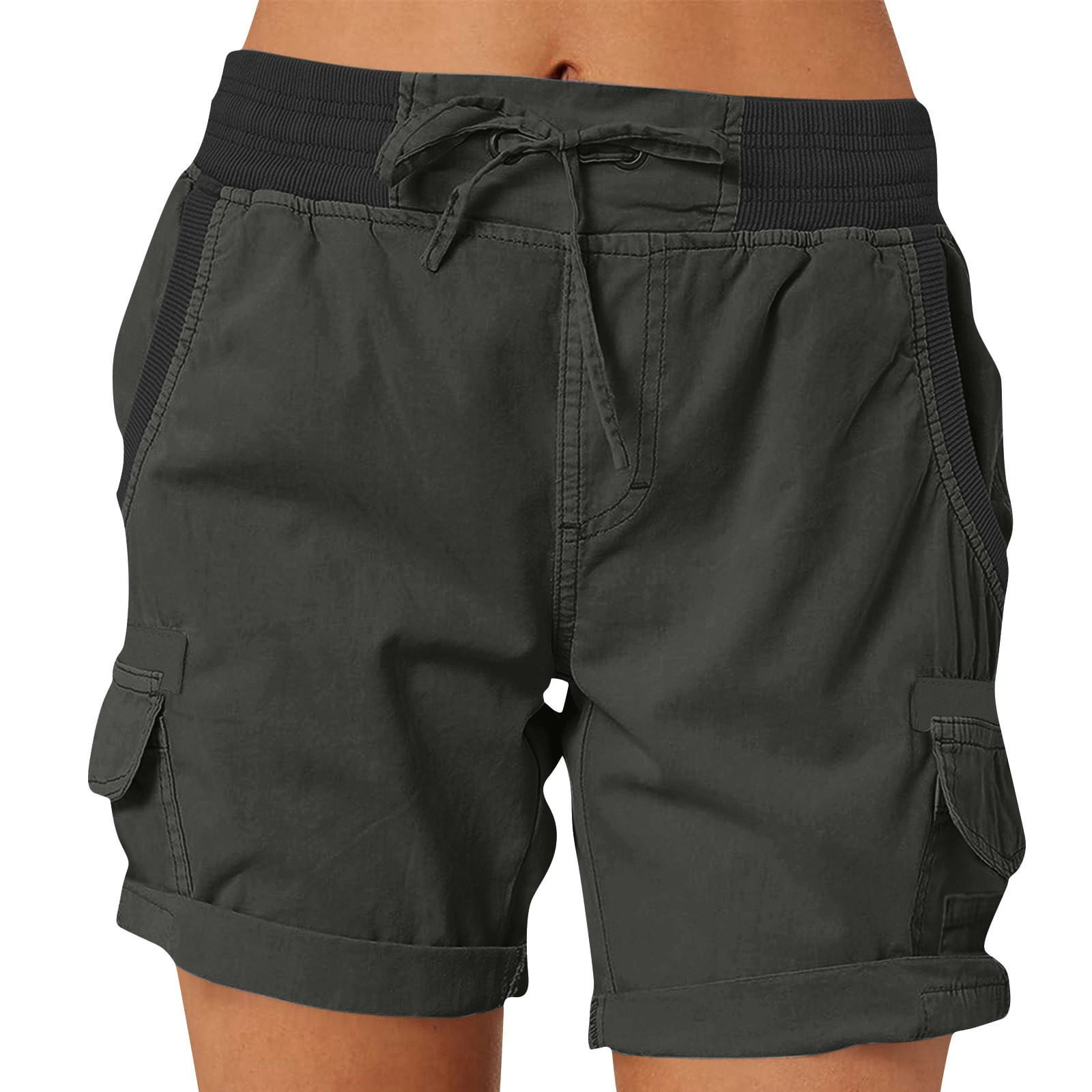 GXIPO Relaxed Fit Women's Cargo Shorts – High Waisted Outdoor Work ...
