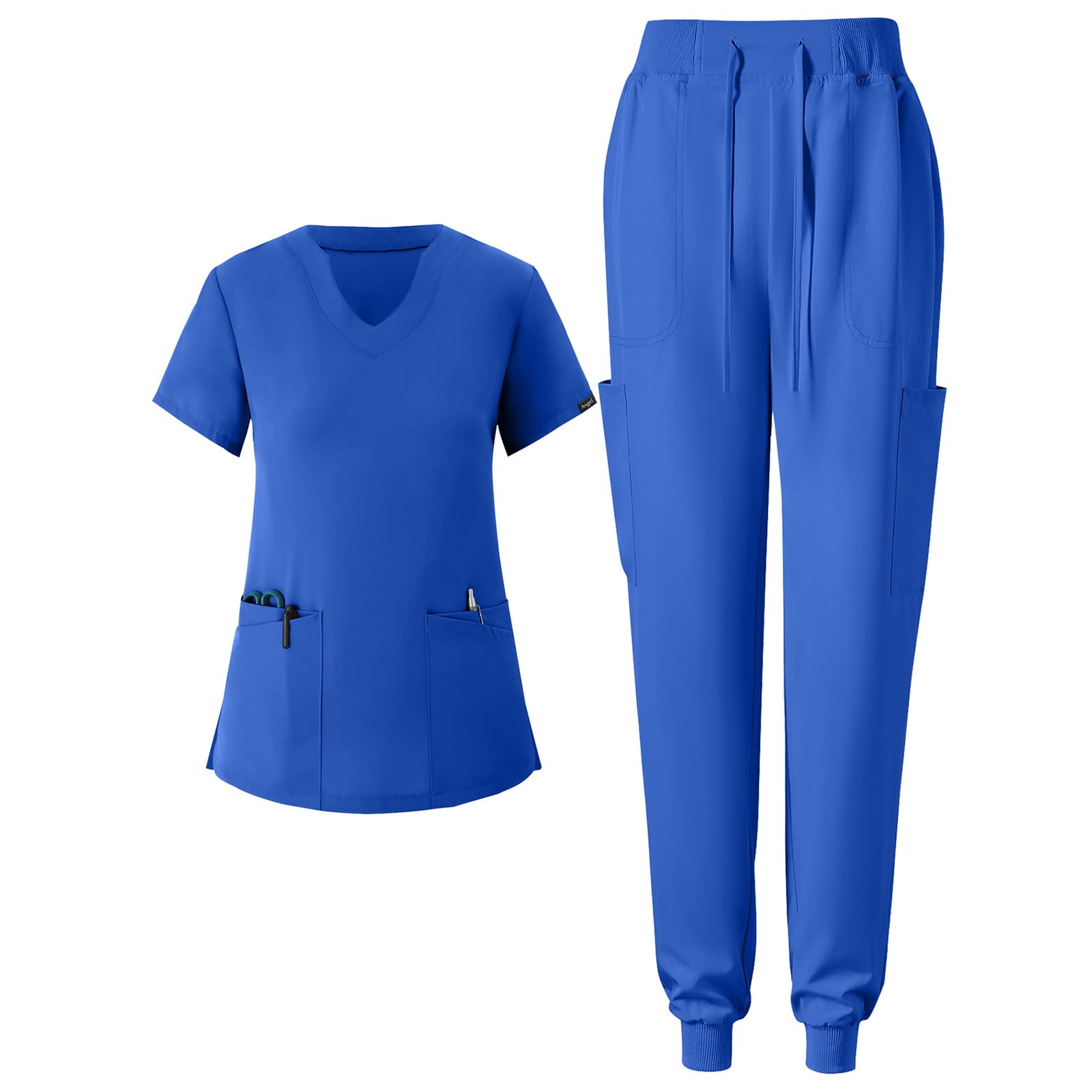 GXIPO Scrubs for Women Joggers V-Neck Scrubs Top and Pants Nurse ...