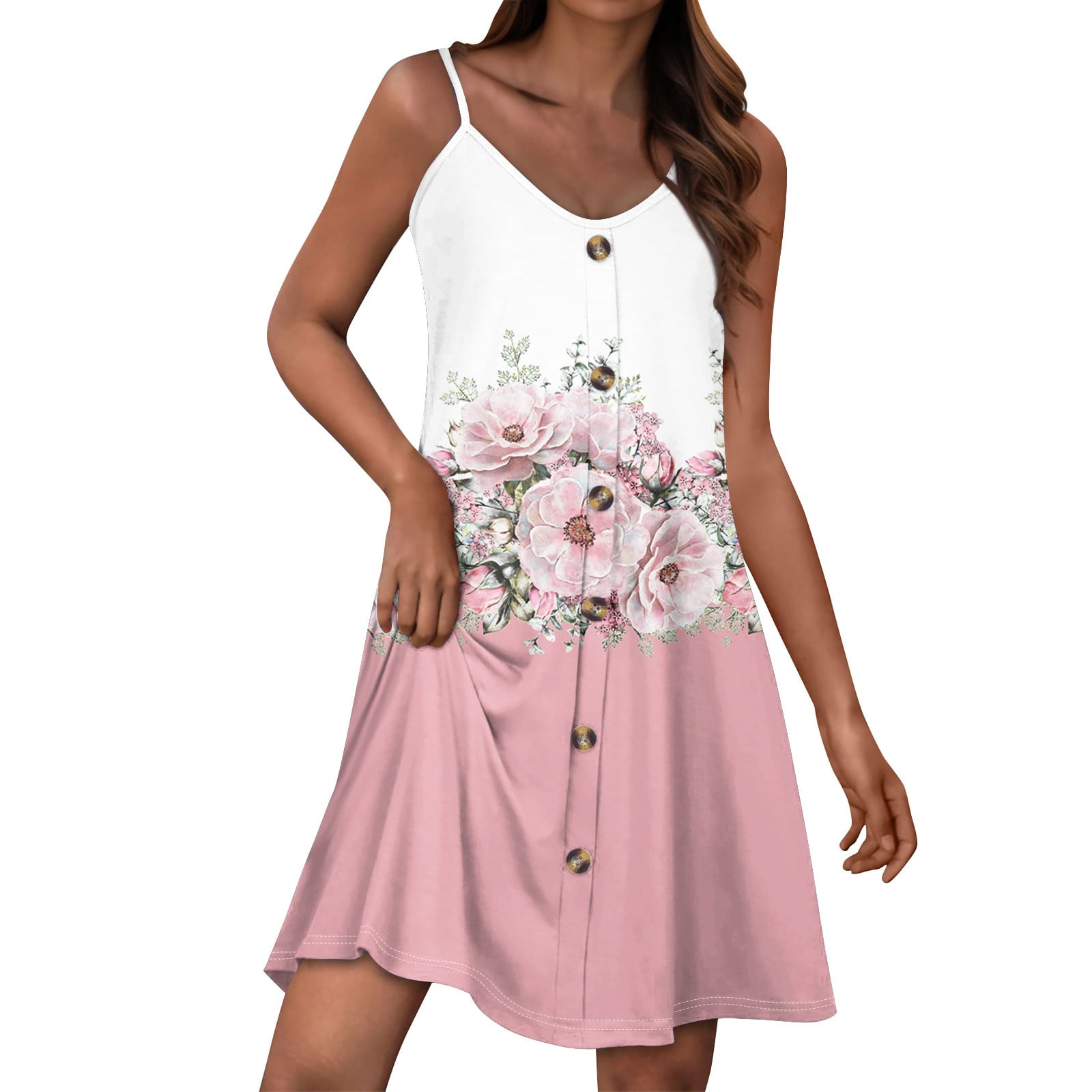 GXIPO Sleeveless Women's Summer Dresses Aline Vacation Sundress V Neck ...