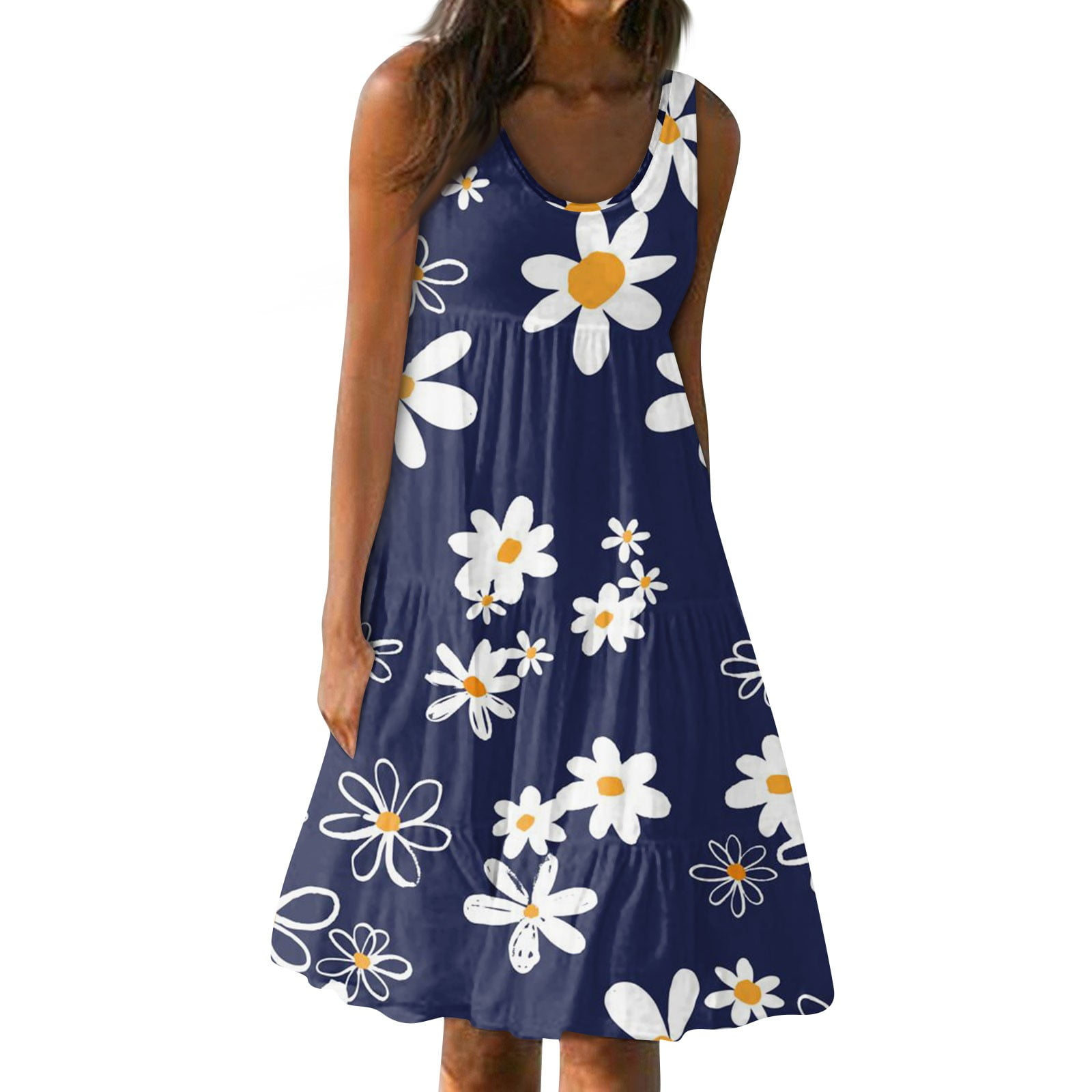 GXIPO Sundresses for Women Casual Beach 2024 Sleeveless Resort Wear ...