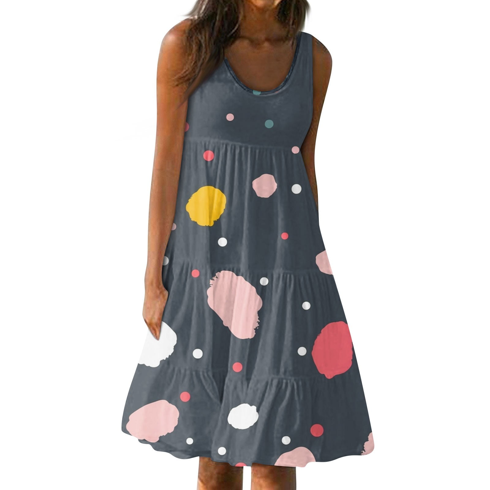GXIPO Sundresses for Women Casual Beach 2024 Sleeveless Resort Wear ...