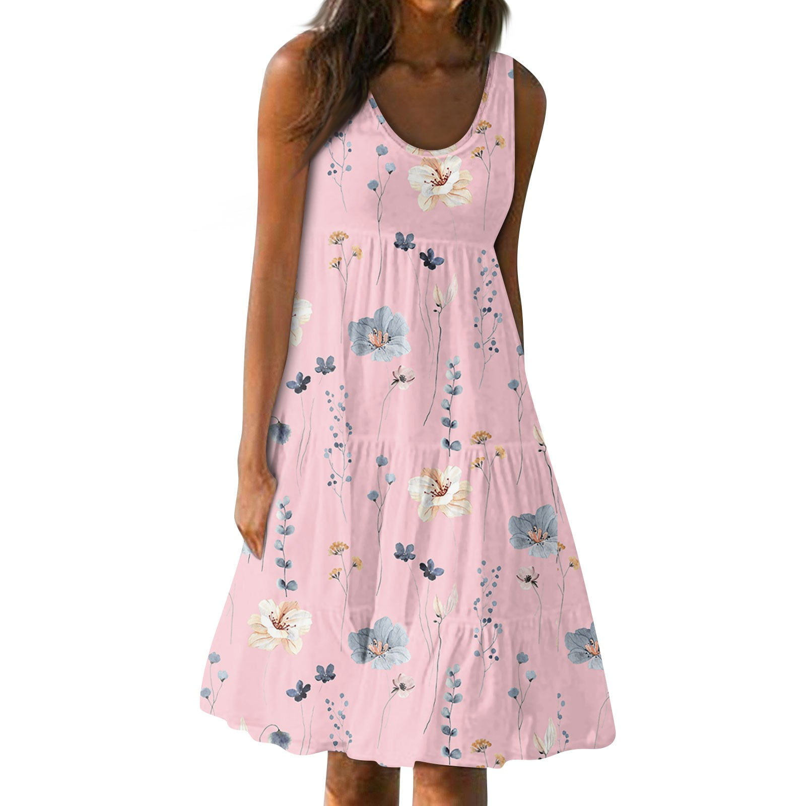 GXIPO Sundresses for Women Casual Beach 2024 Sleeveless Resort Wear ...