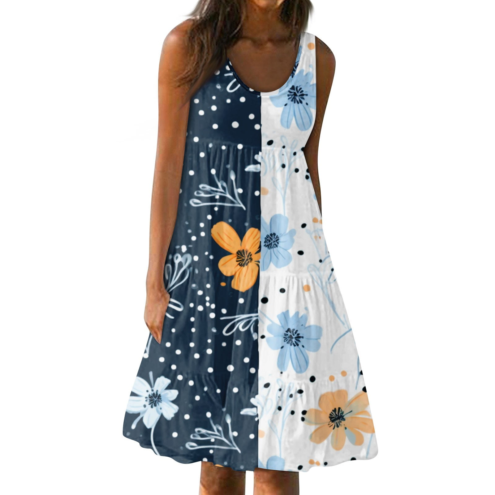 GXIPO Sundresses for Women Casual Beach 2024 Sleeveless Resort Wear ...