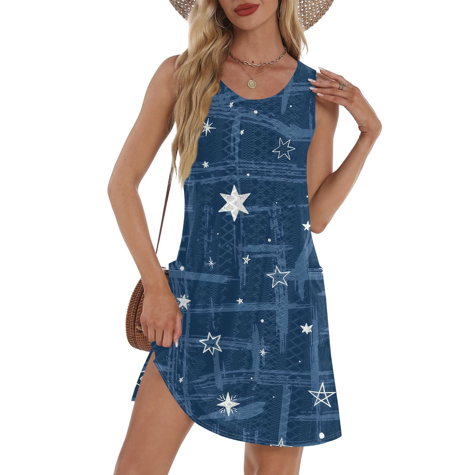 GXIPO Swim Dress for Women Swimwear Sun Dress Swing Flowy Eyelet ...