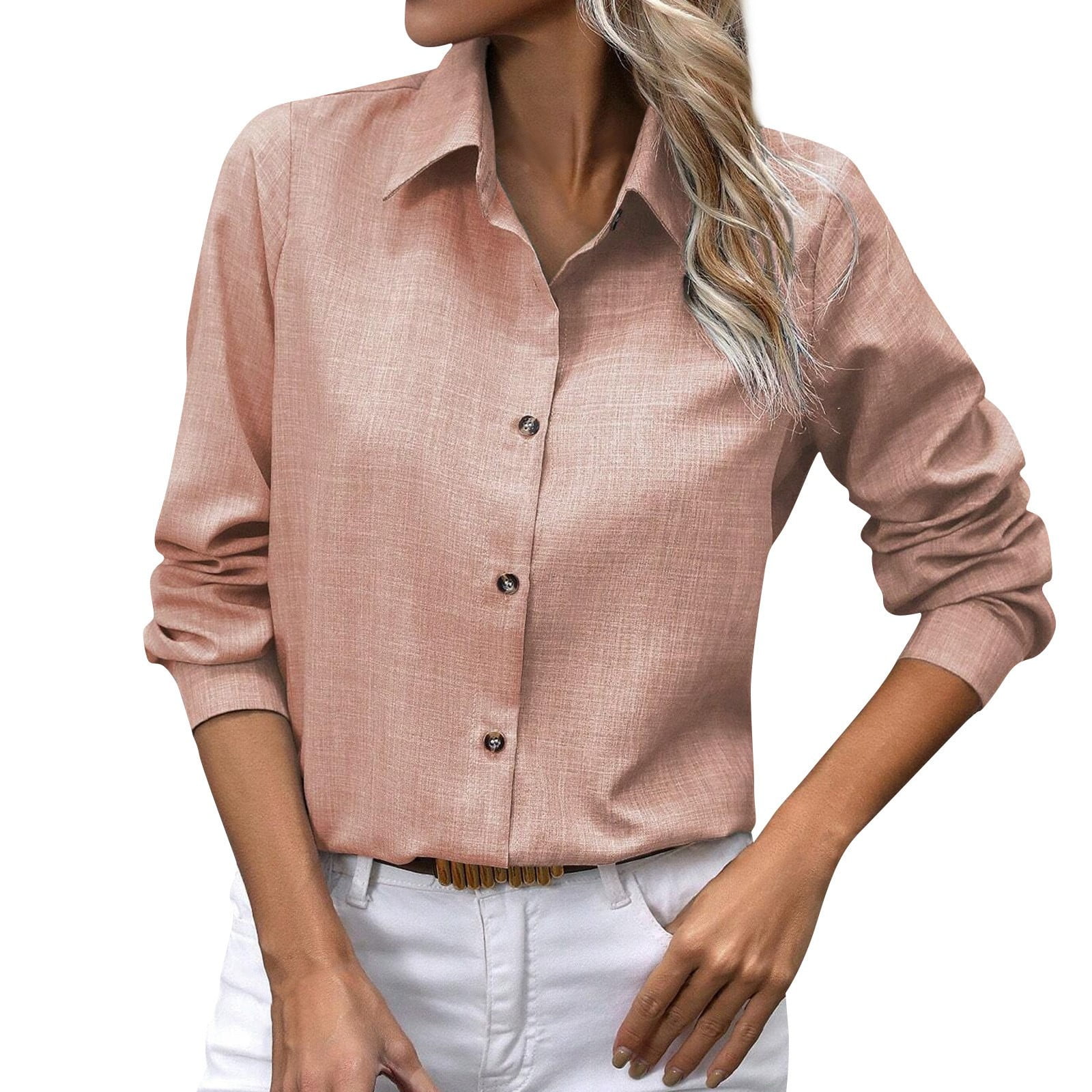 BRDFRL Women's Figure Graphic Colorful Button Down Shirts Long Sleeve ...