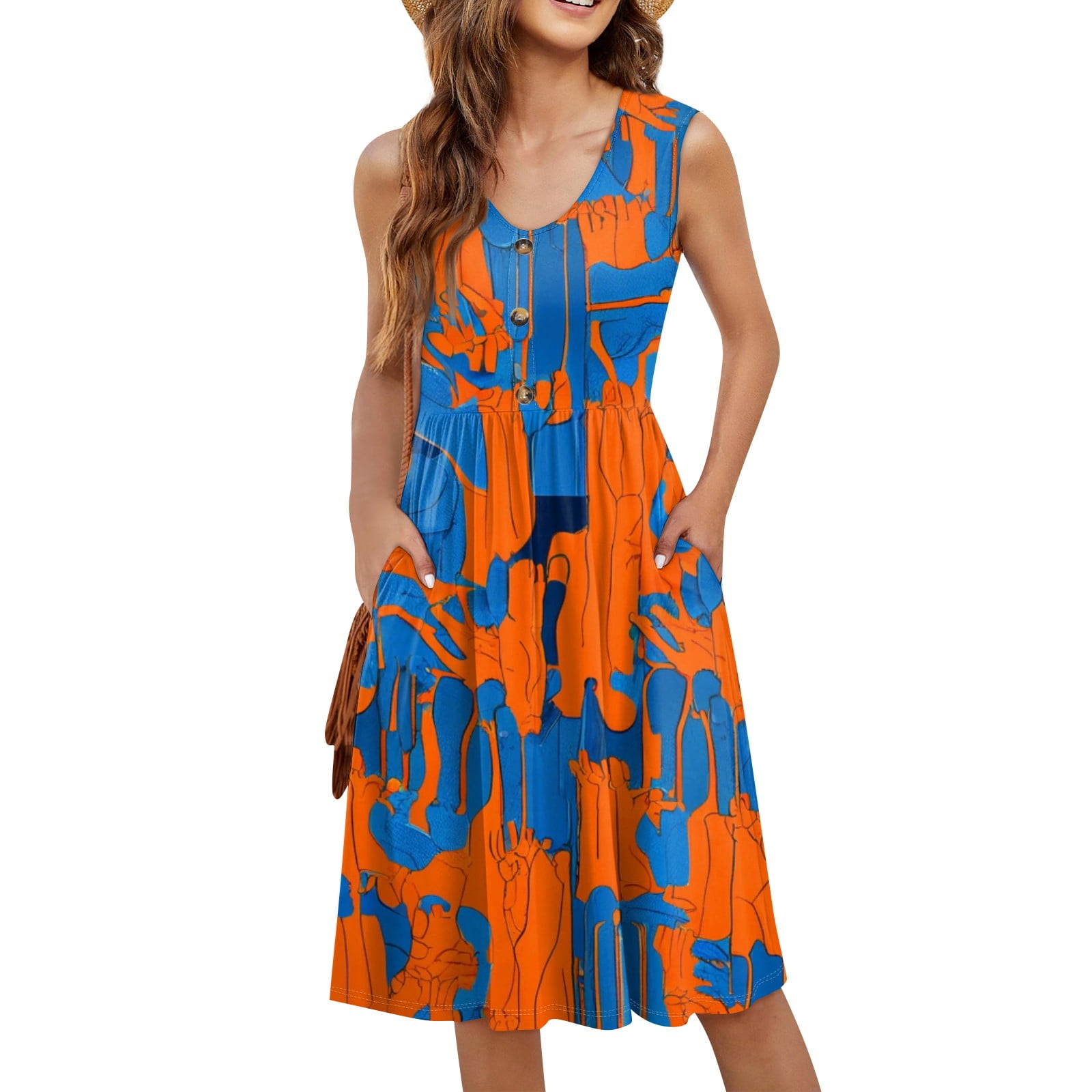 GXIPO Women's Summer Dresses Sleeveless Casual Fashion Loose Swing ...