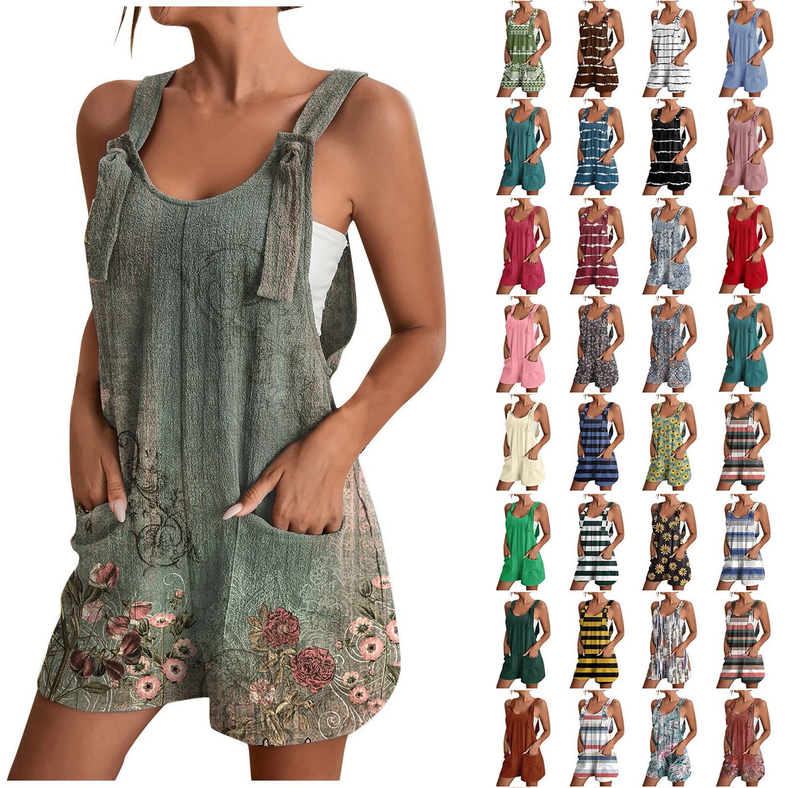 GXIPO Women's Summer Romper 2025 Sleeveless Casual Jumpsuit Overalls ...
