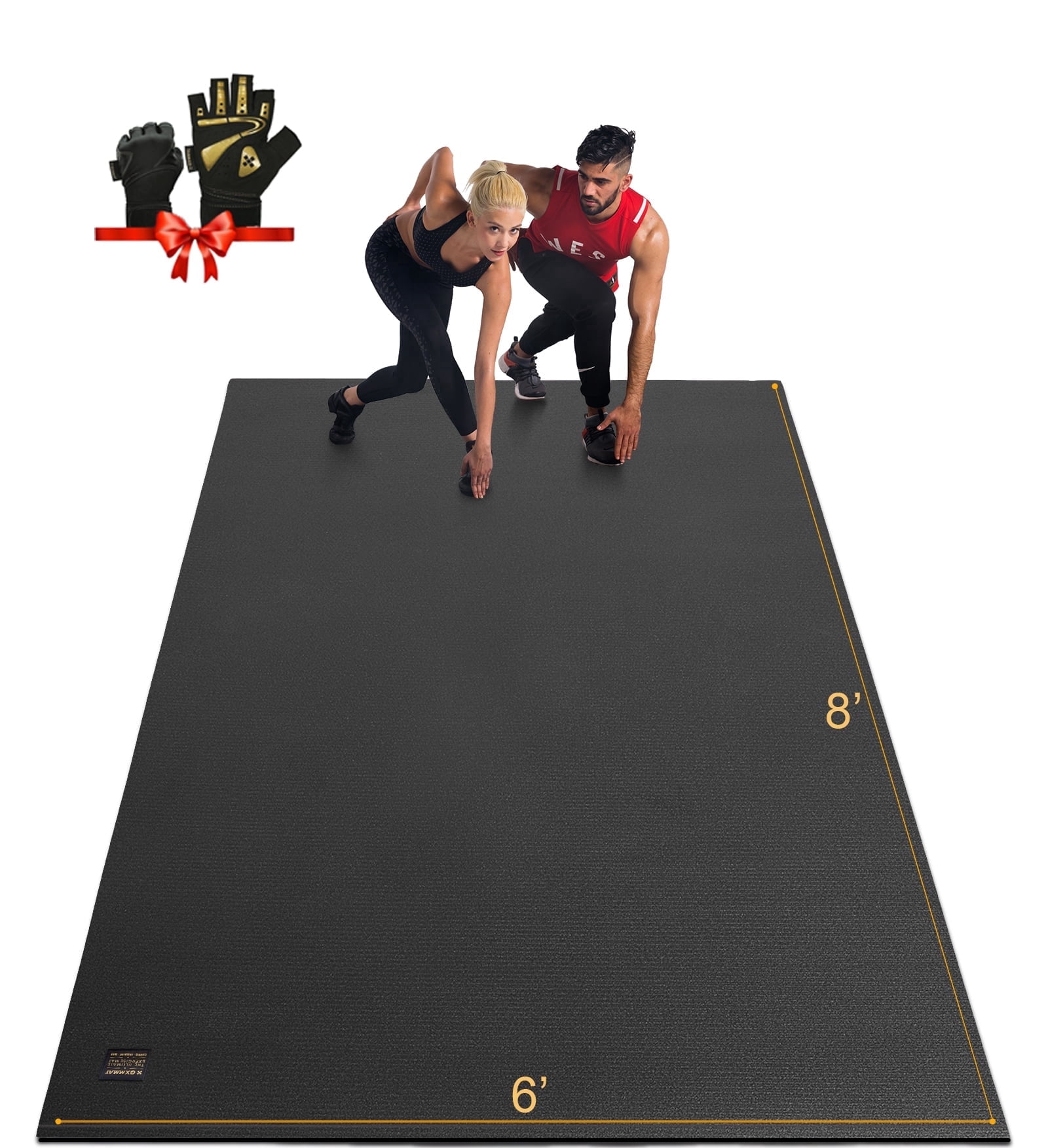 GXMMAT Large Exercise Mat 8'*6'(7mm), Extra Wide Non-Slip Workout Mats ...