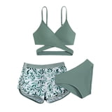 GXWEA 3 PCS Girls Bathing Suits Size 8-10 Teen Swimsuits Girls 3 Piece ...