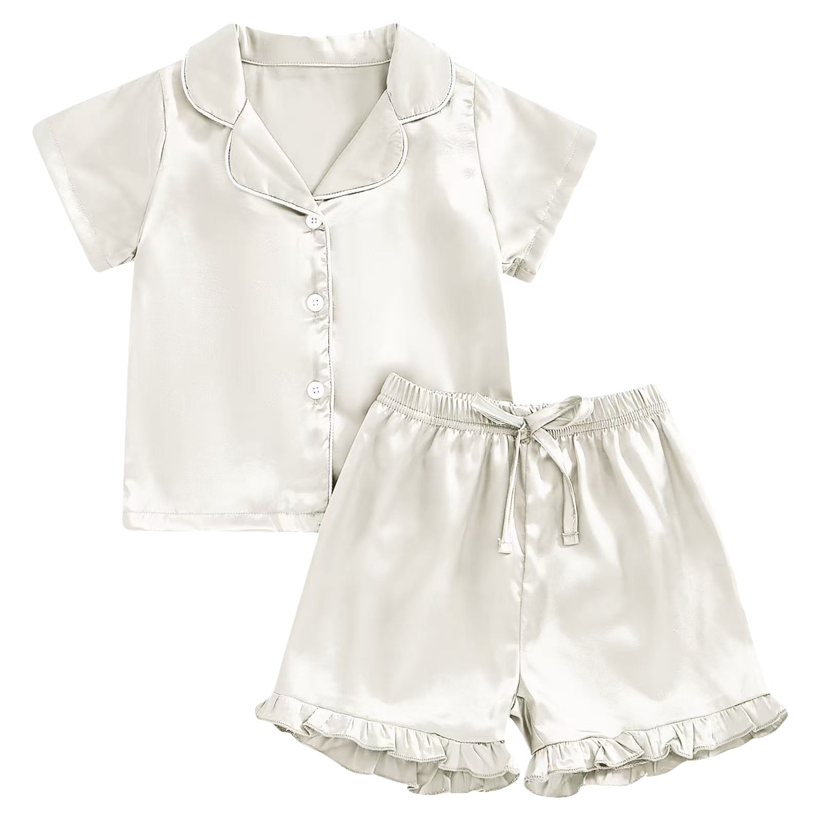 GXWEA Girl Pjs Girls Pjs Size 8 Girls Pajamas Satin Pajama Set Silk Pjs ...
