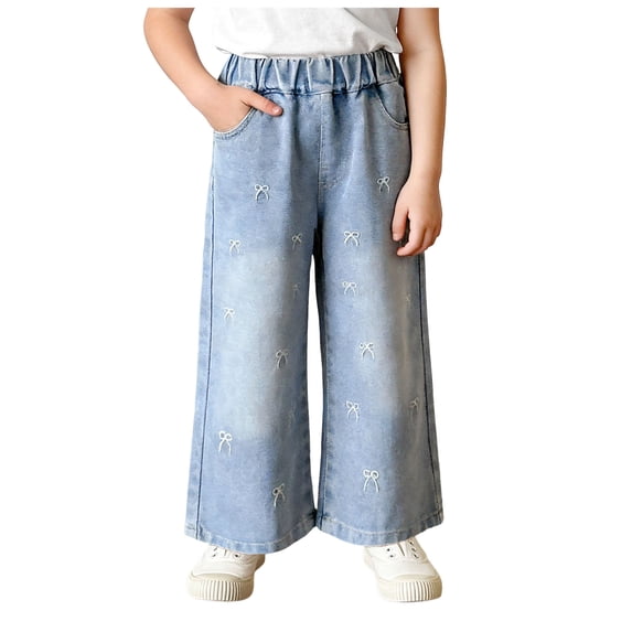 GXWEA Pants For Girls Girls Jeans Size 10-12 Girls Jeans Pants Wide Leg ...