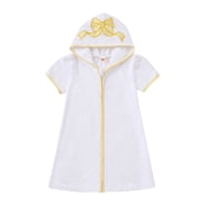 Pink Lemonade Girls Hooded Terry Swim Cover Up, Absorbent, Zipper, UV ...