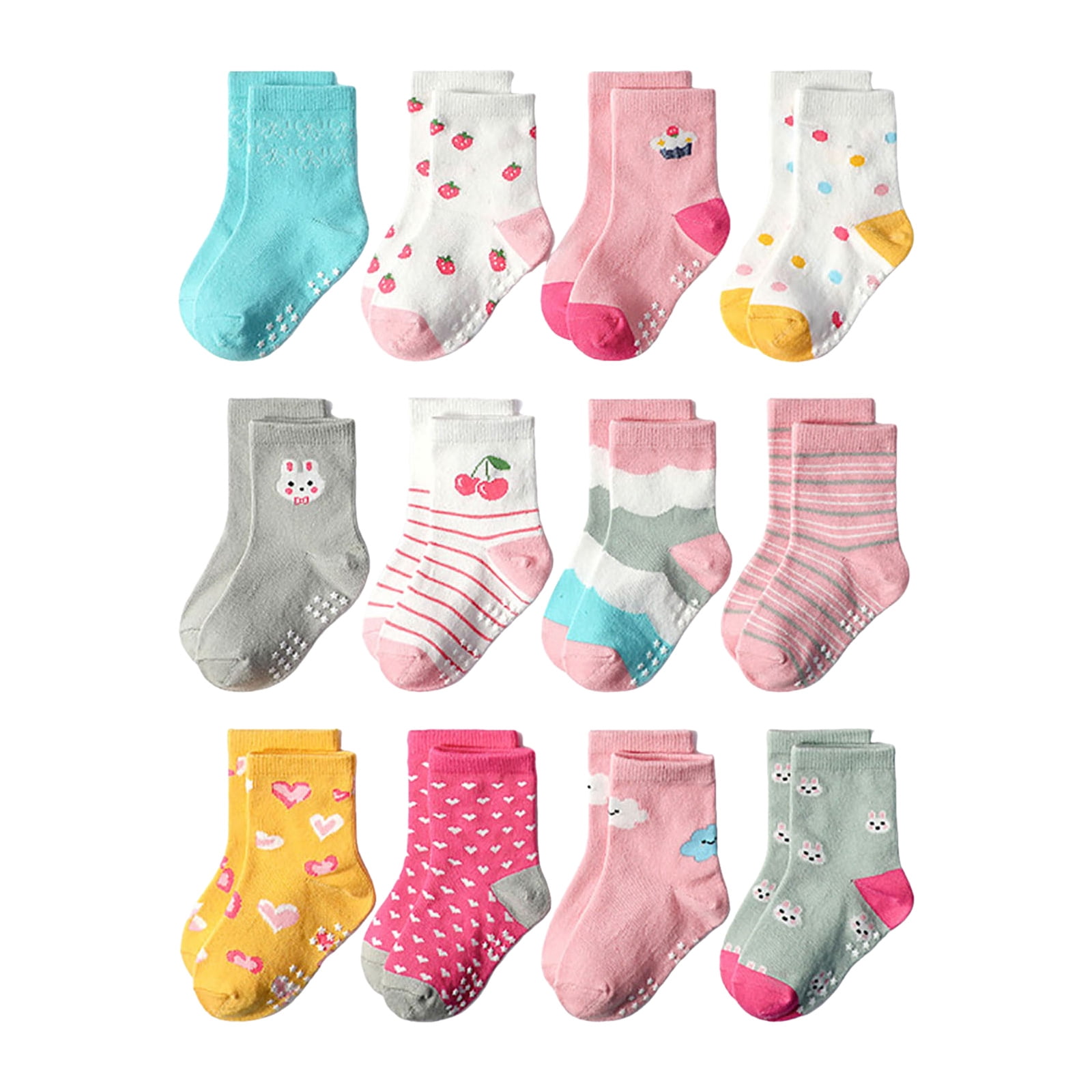GXWEA Toddler Socks 5T Socks Non Slip Grip Ankle Socks With Non Skid ...