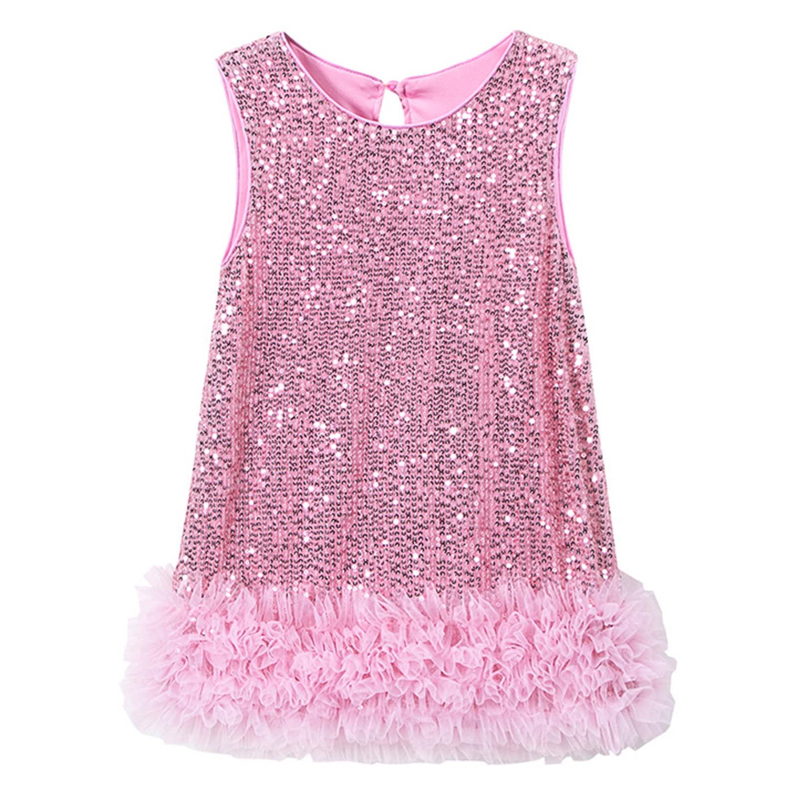 GXWEA Toddler Dress Girl Dresses Size 7-8 Girls Sequin Dress Sleeveless ...