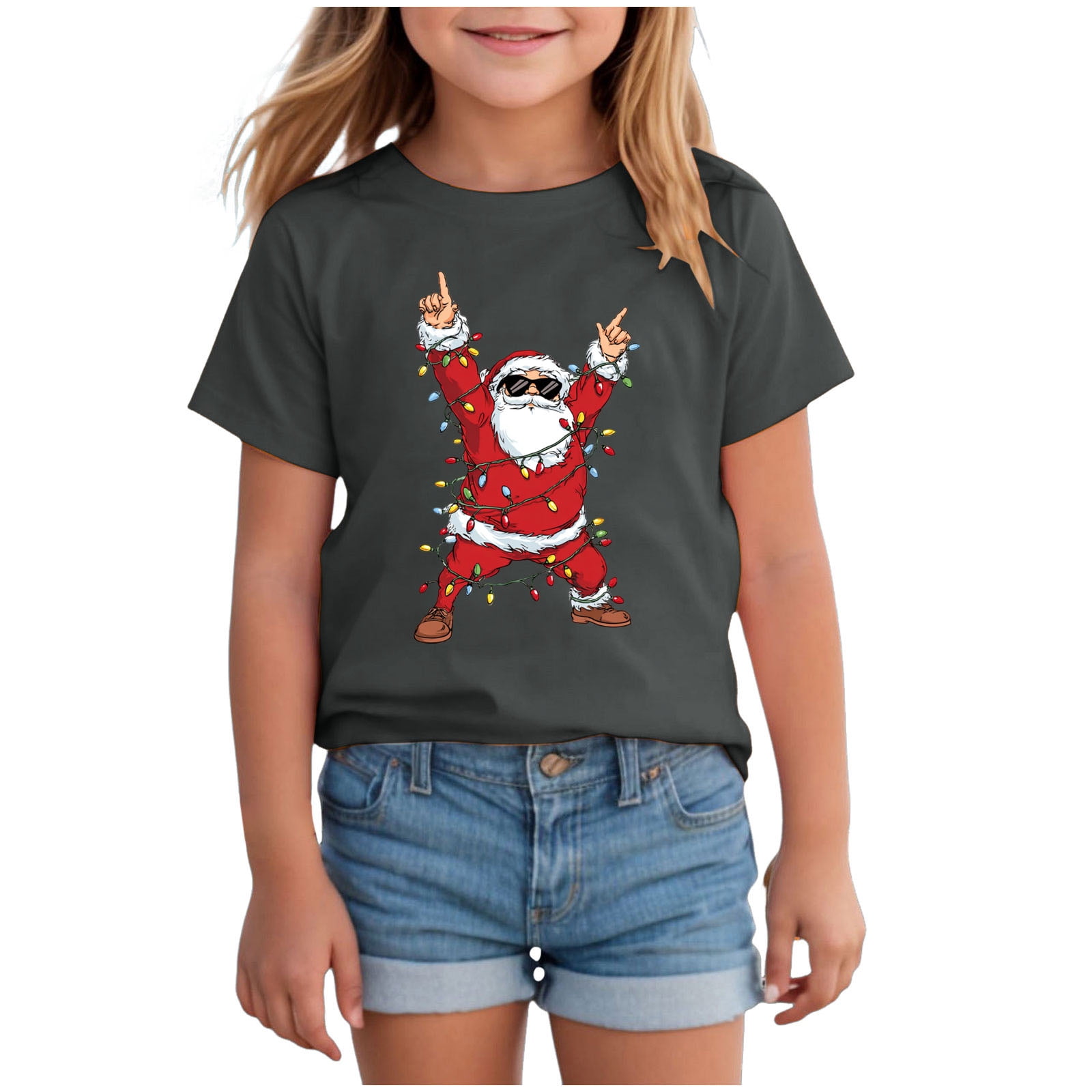 GXWEA Tops For Girls 10-12 Christmas Shirts For Kids Girl T-Shirt ...
