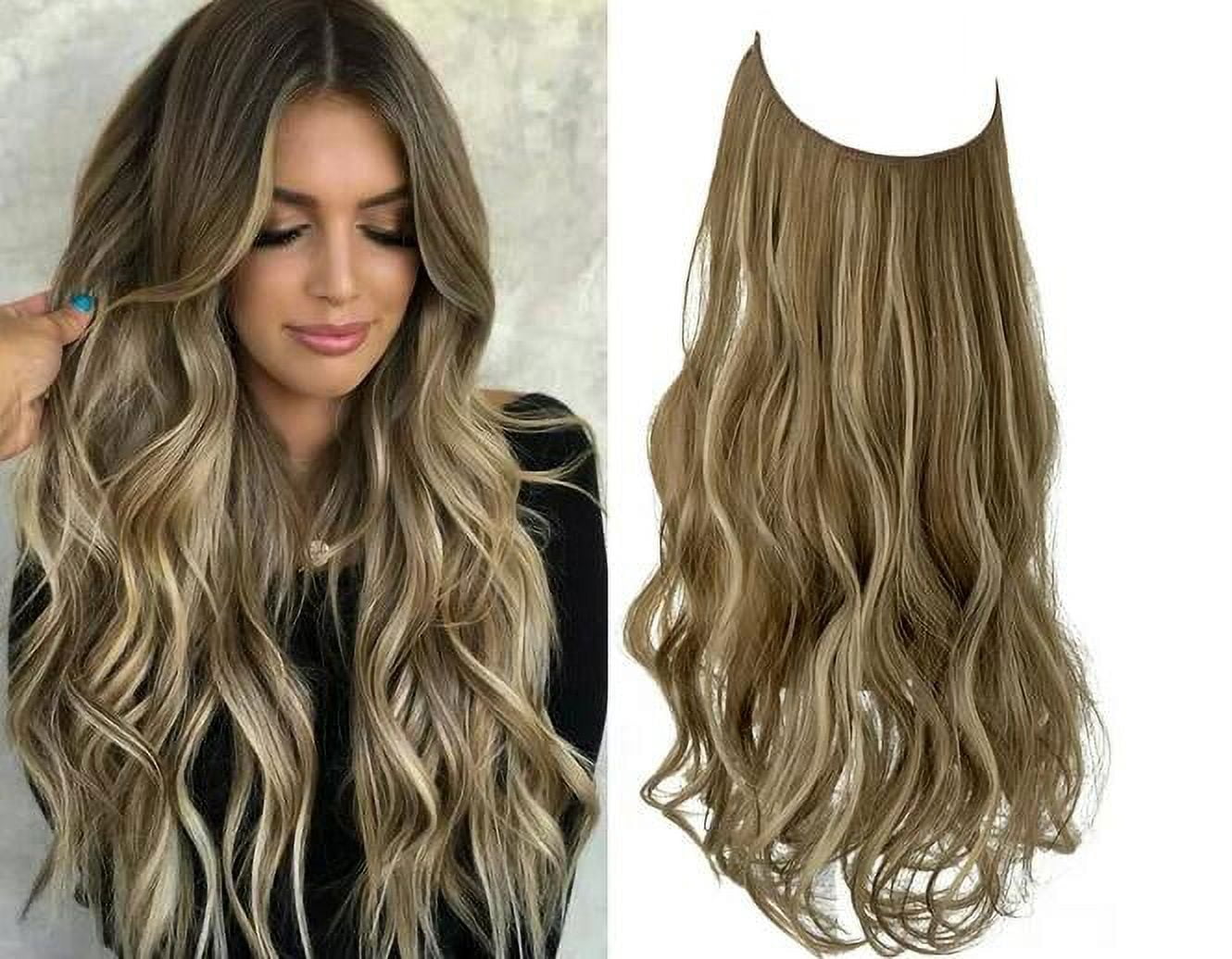 GXXGREAT Fishing Line Wig Can Be Adjusted Freely Wig Water Ripple Long ...