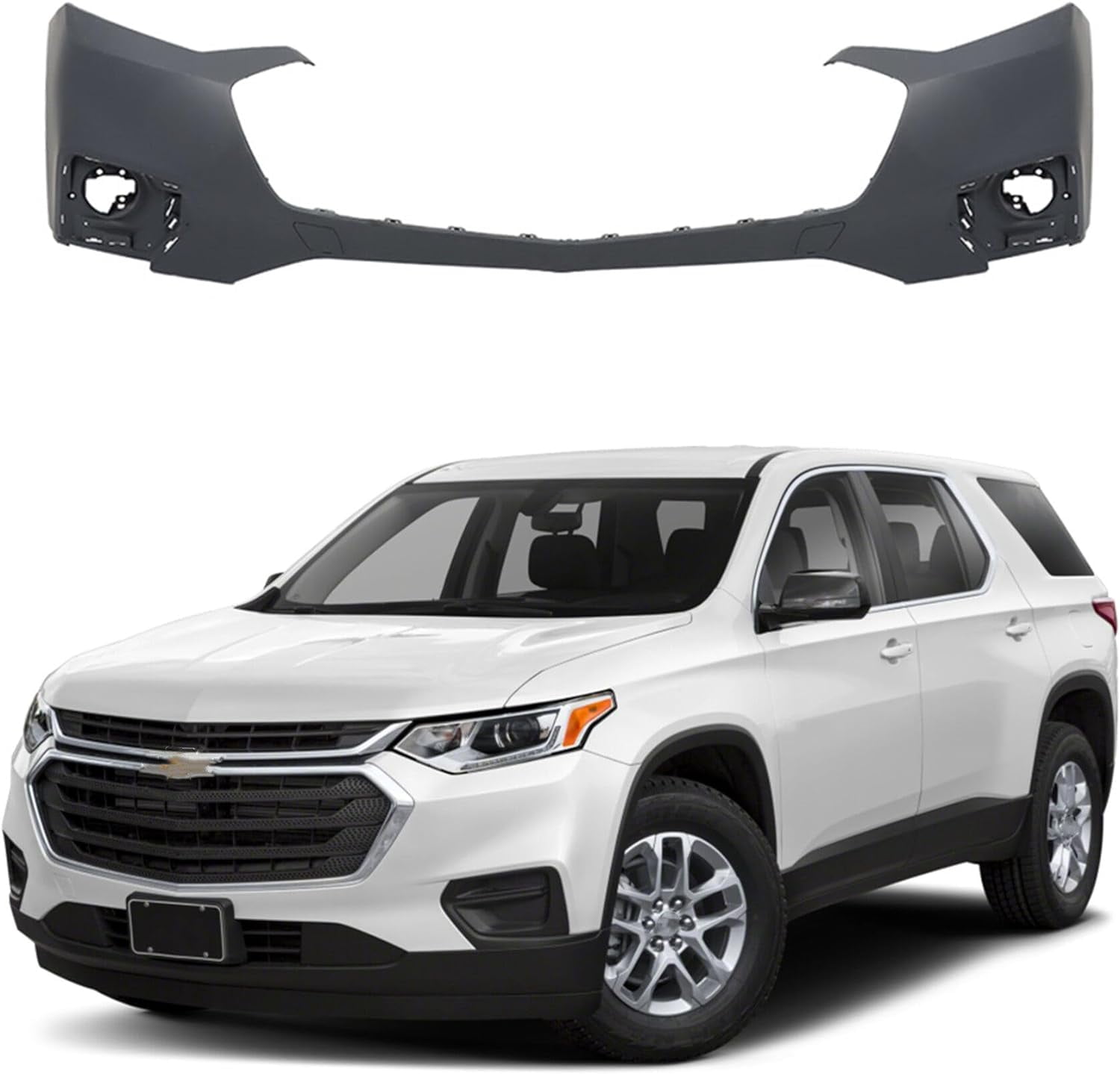 GXYWADY Front Bumper Cover Replacement for Traverse 2018 2019 2020 2021 ...