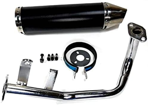 GY6 50cc Scooter Performance Exhaust Muffler 4 Stroke QMB139 Black ...