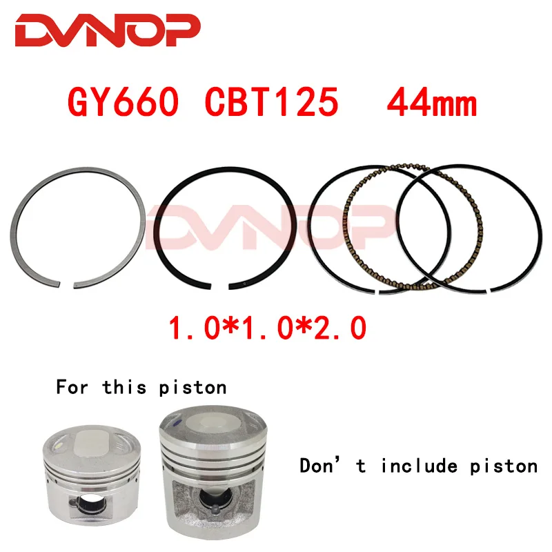GY660 (44mm) - Motorcycle Piston Ring For 50cc 60cc 70cc 80cc 100cc ...