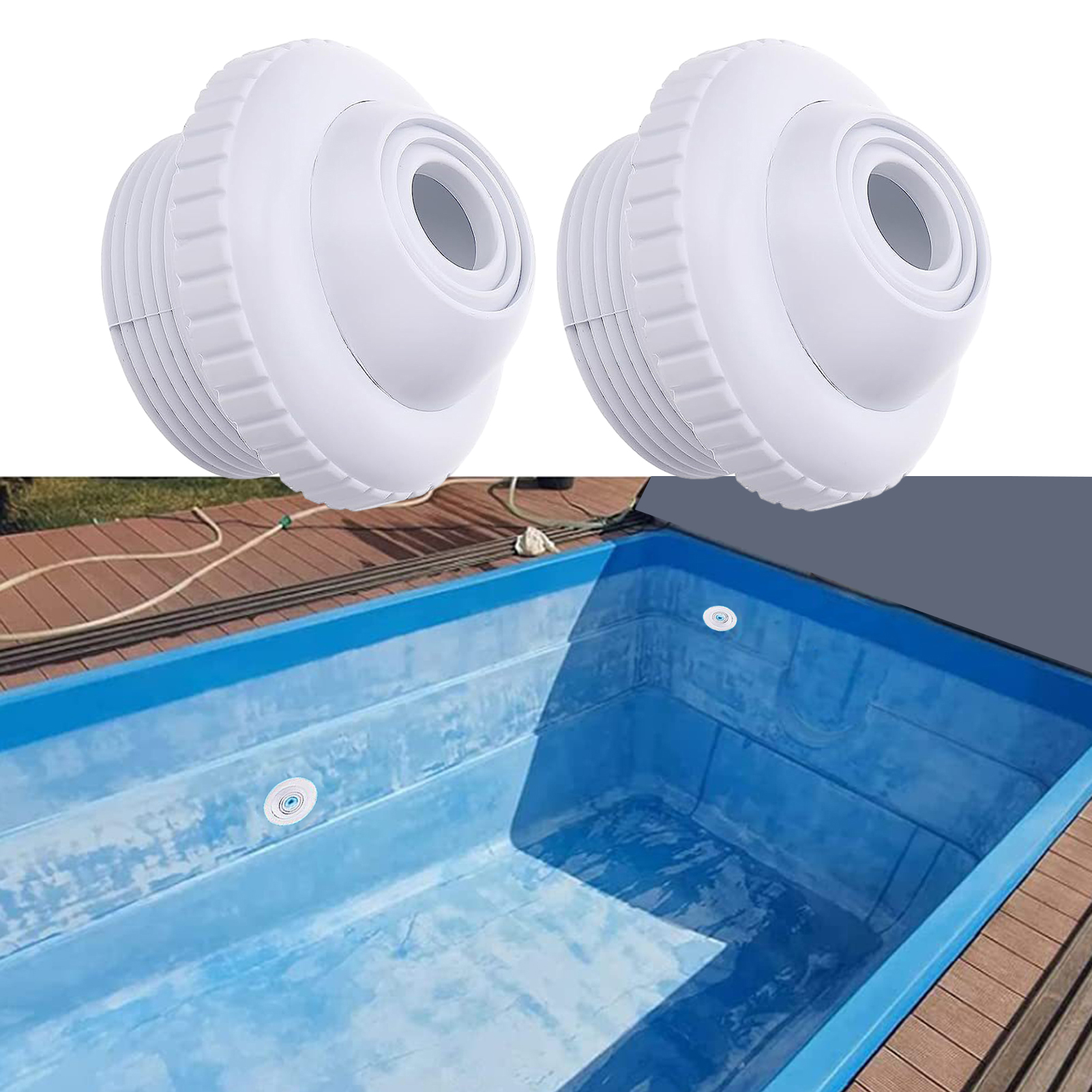 GYDEK Adjustable Pool Jet Nozzles - 2Pcs, Directional Flow Eyeball ...