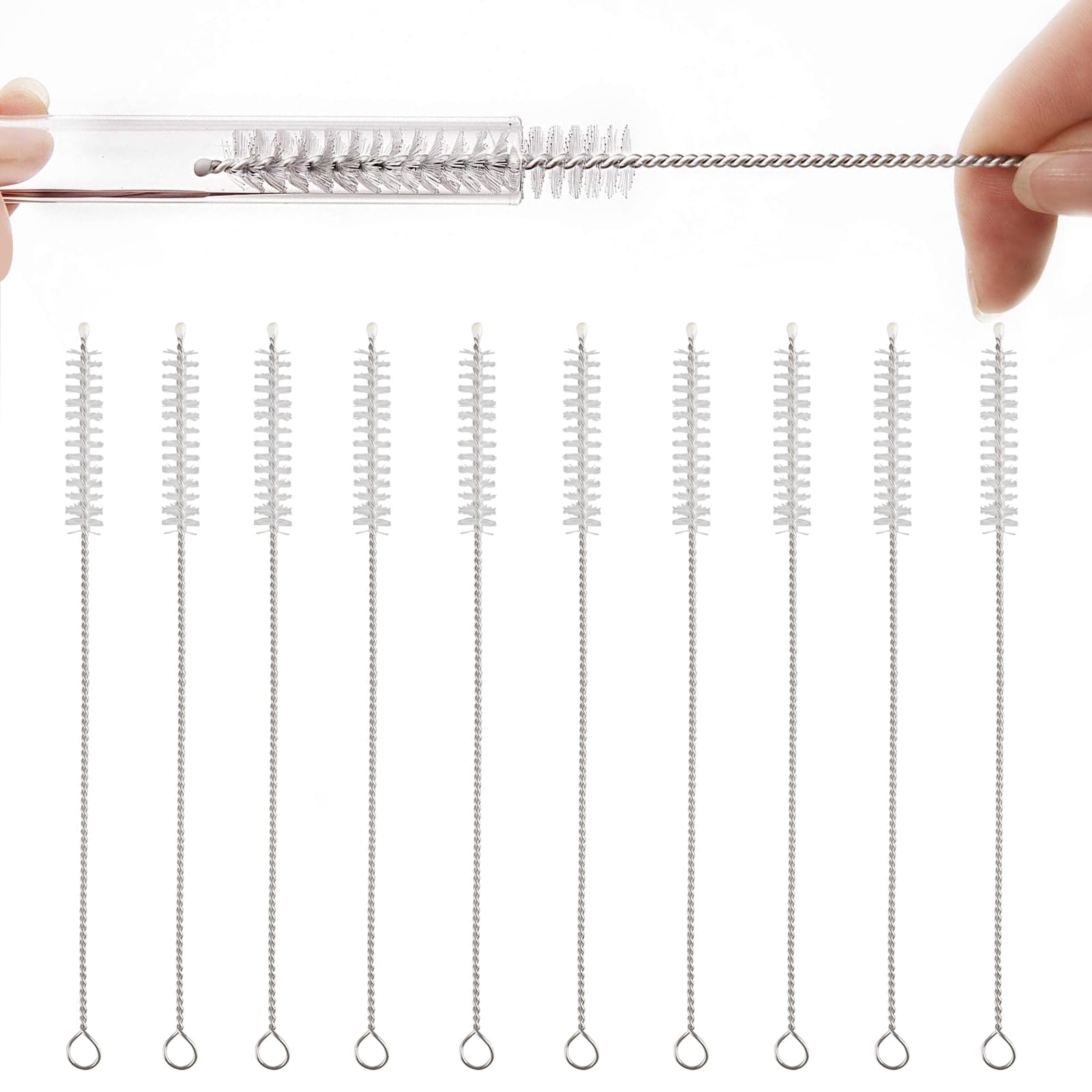 GYDEK Drinking Straw Cleaning Brushes Set 10" Extra Long 10mm Extra ...