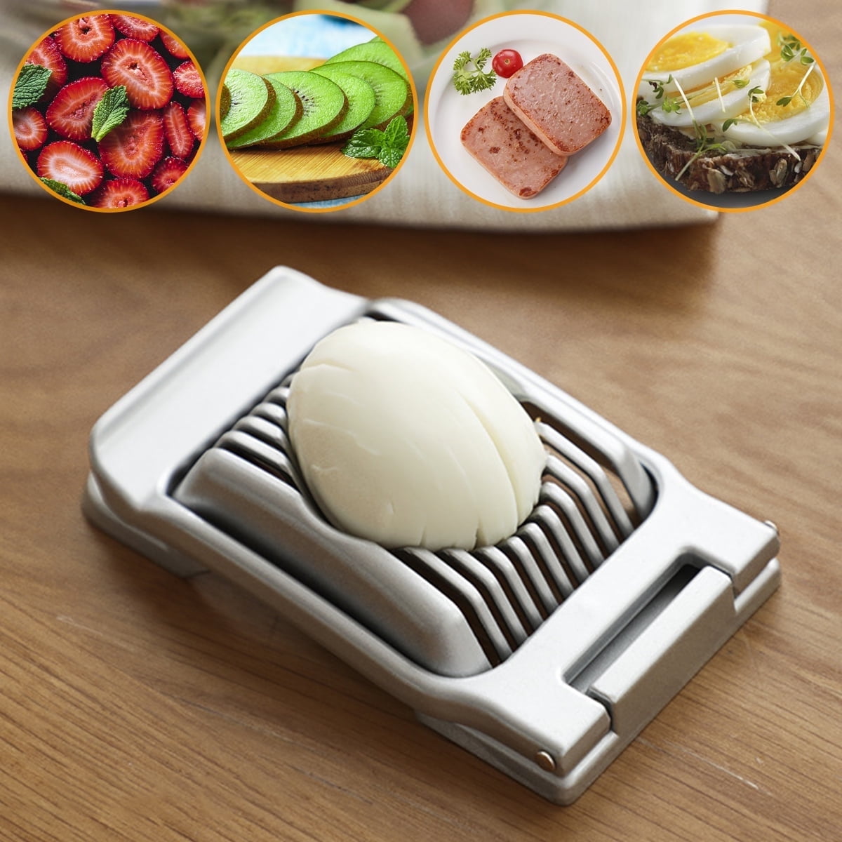 GYDEK Egg Slicer Cutter for Hard Household Stainless Steel Egg Cutter ...