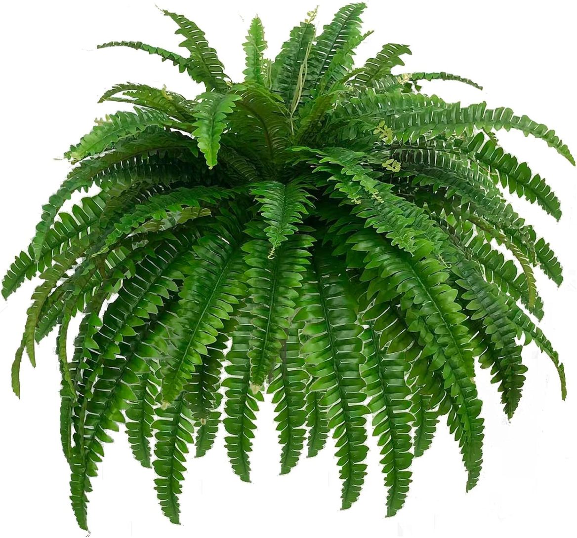 GYERB Large Fake Boston Ferns, 88 Branches Artificial Ferns, Faux Fern ...