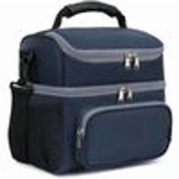 GYEUKHAM Double Layer Cooler Insulated Lunch Bag Adult Lunch Box Large ...