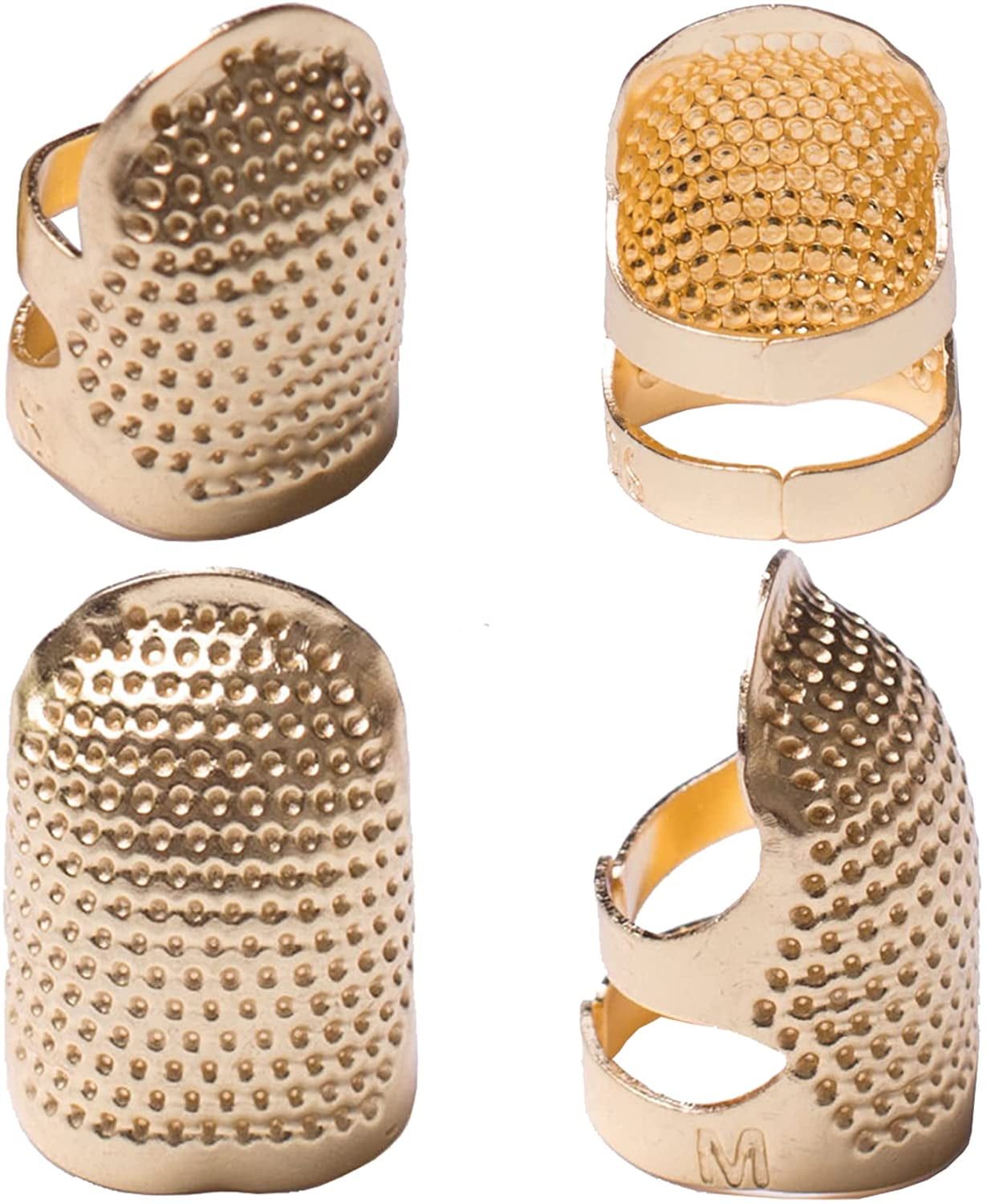 GYGYL 4Pcs Metal Gold Sewing Thimble, Sewing Thimble Finger Protector ...