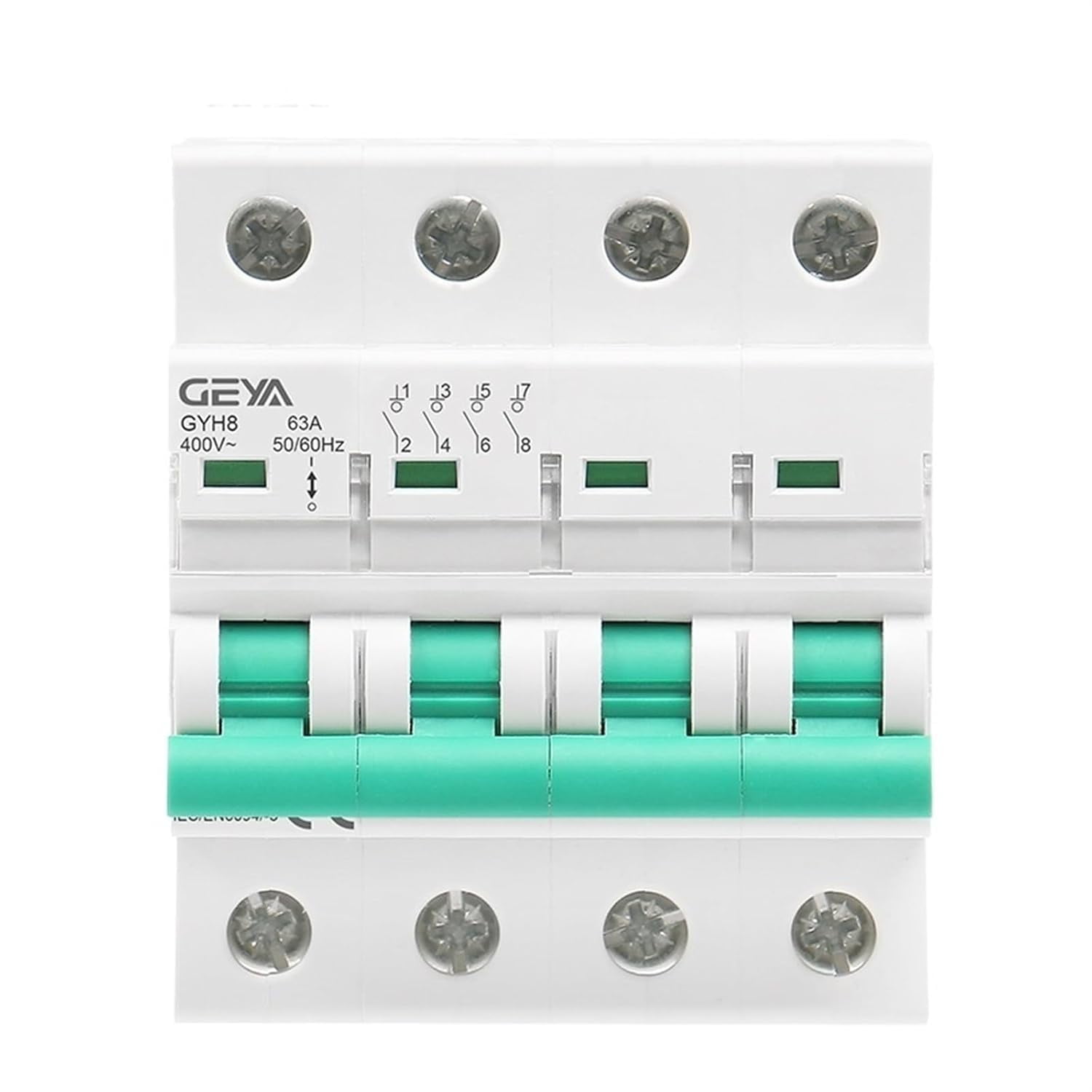 GYH8 Din Rail 4 Pole Isolating Switch 400V Main Switch 63A 100A 125A ...