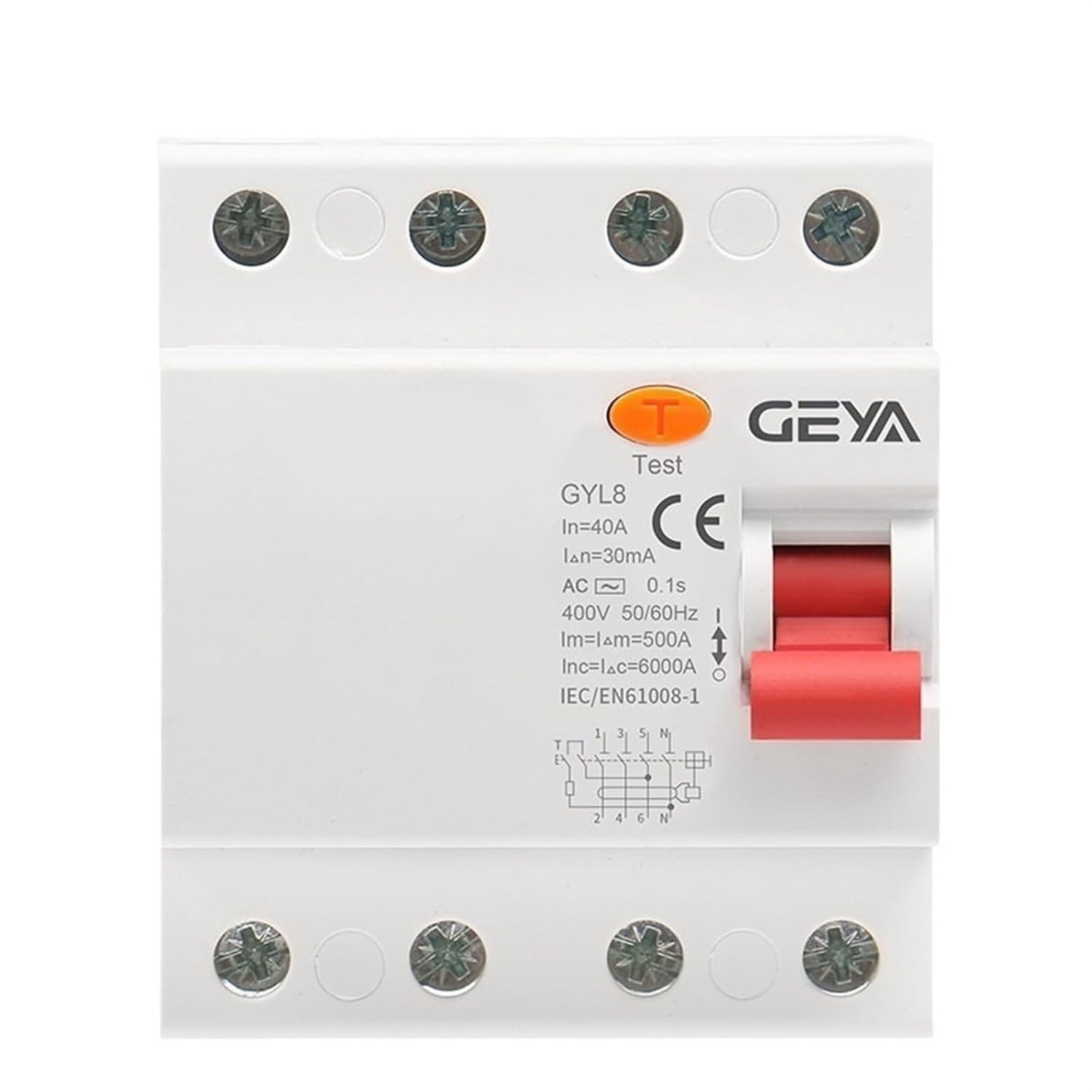 GYL8 3Phase+N RCD Electromagnetic Differential Breaker Earth Leakage ...