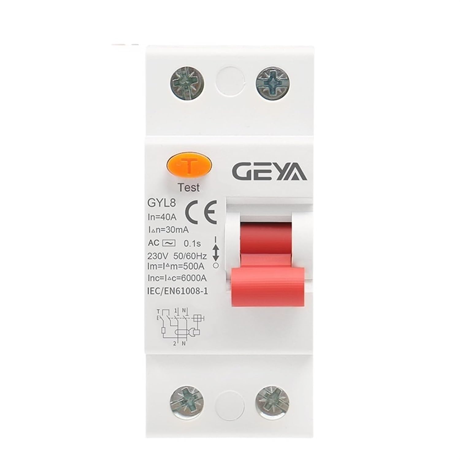 GYL8 AC Type Electromagnetic 1P+N RCD ELCB RCCB Din Rail Circuit ...