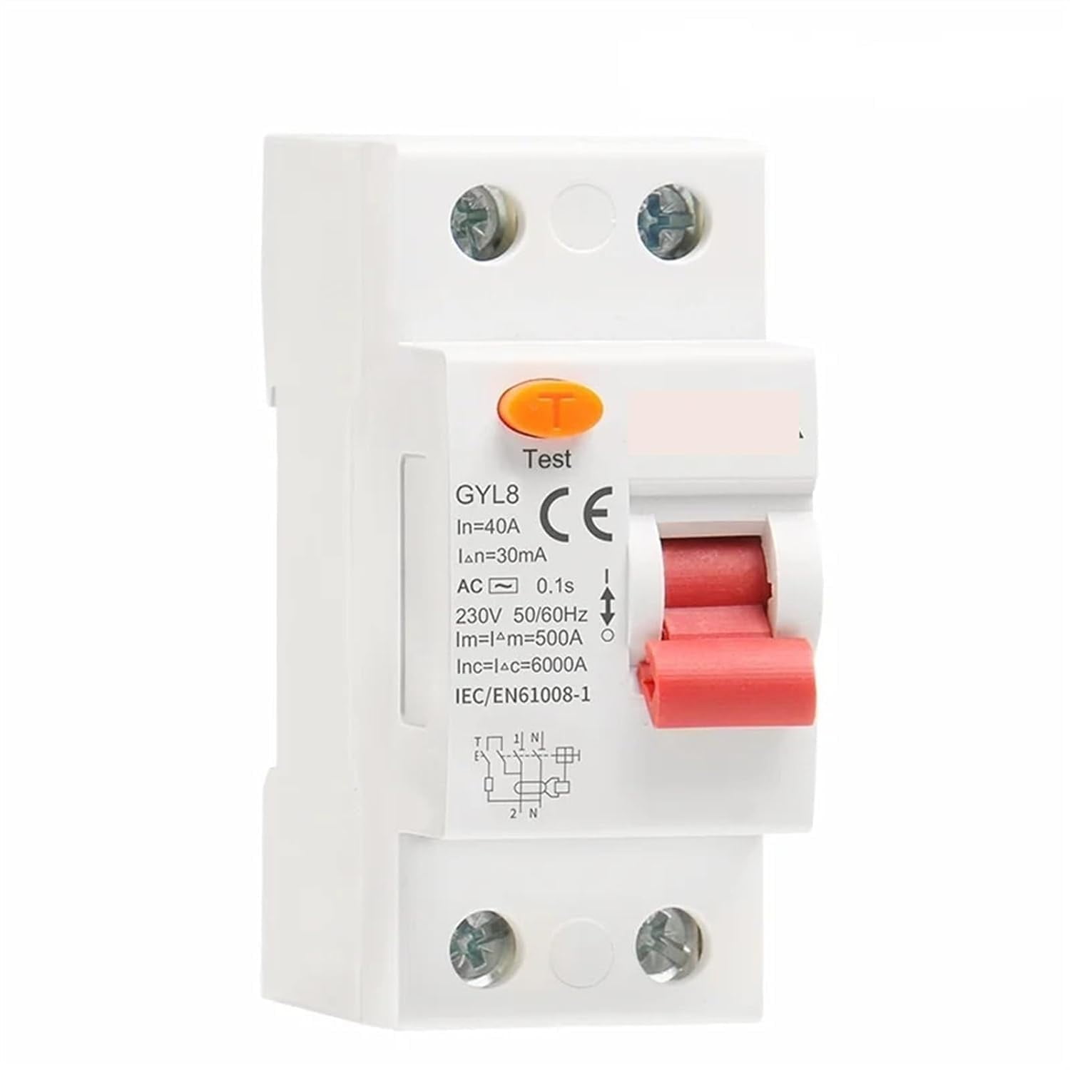 GYL8 AC Type RCD ELCB RCCB Din Rail Residual Current 25A 40A 63A CE CB ...