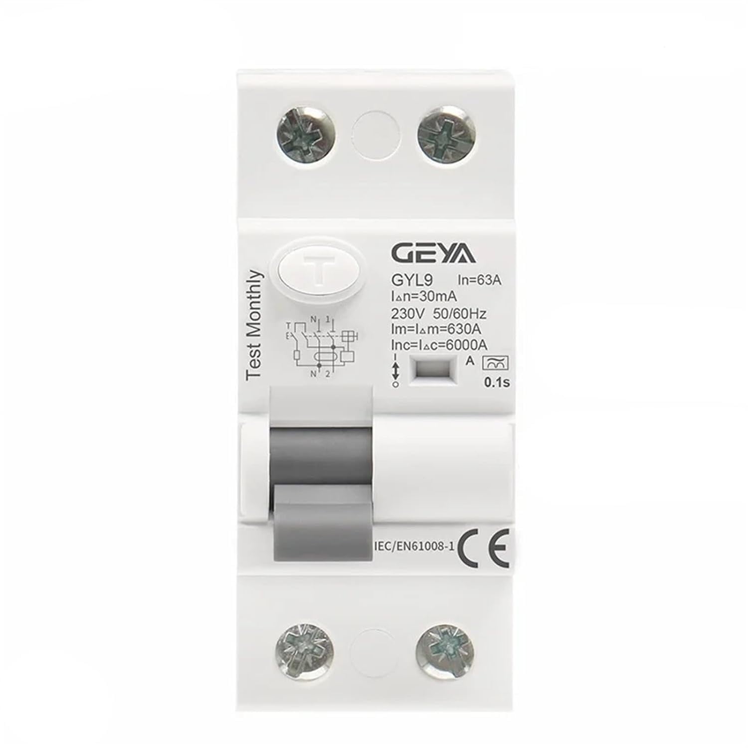 GYL9 A Type RCD Earth Leakage Circuit Breaker AC ELCB 2 Pole 40A 63A ...