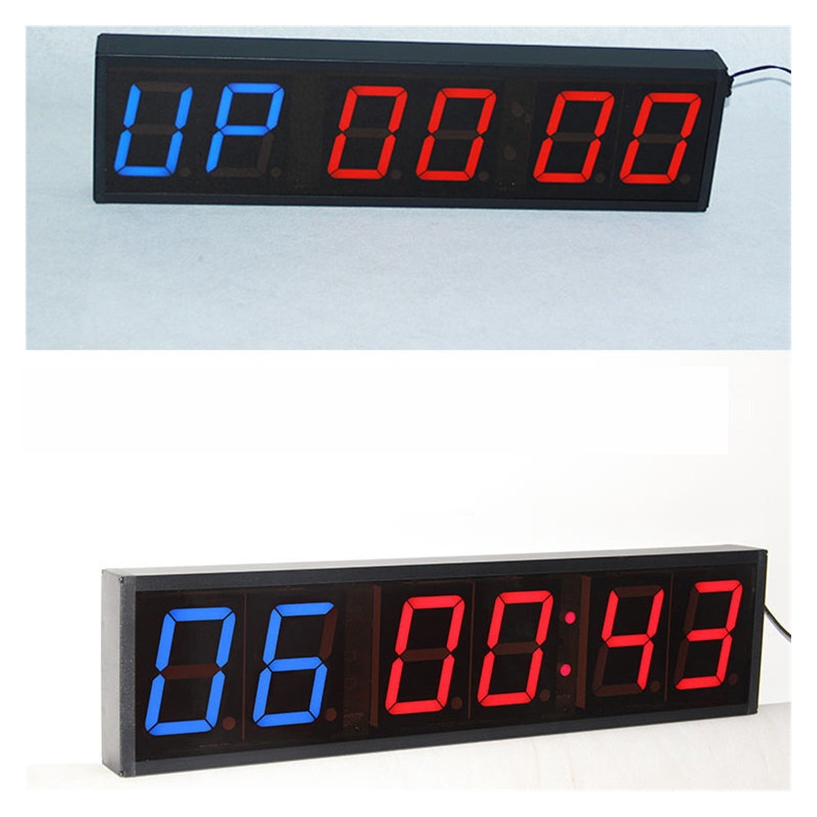 GYM Countup Interval Countdown Clock and Timer 4 Inch 5 Inch Stopwatch ...