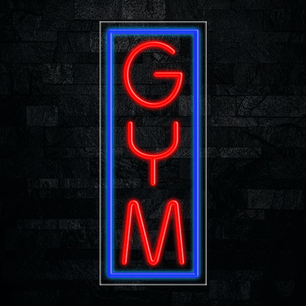 GYM LED Neon Sign 12"L x 30"H #31567 - Walmart.com