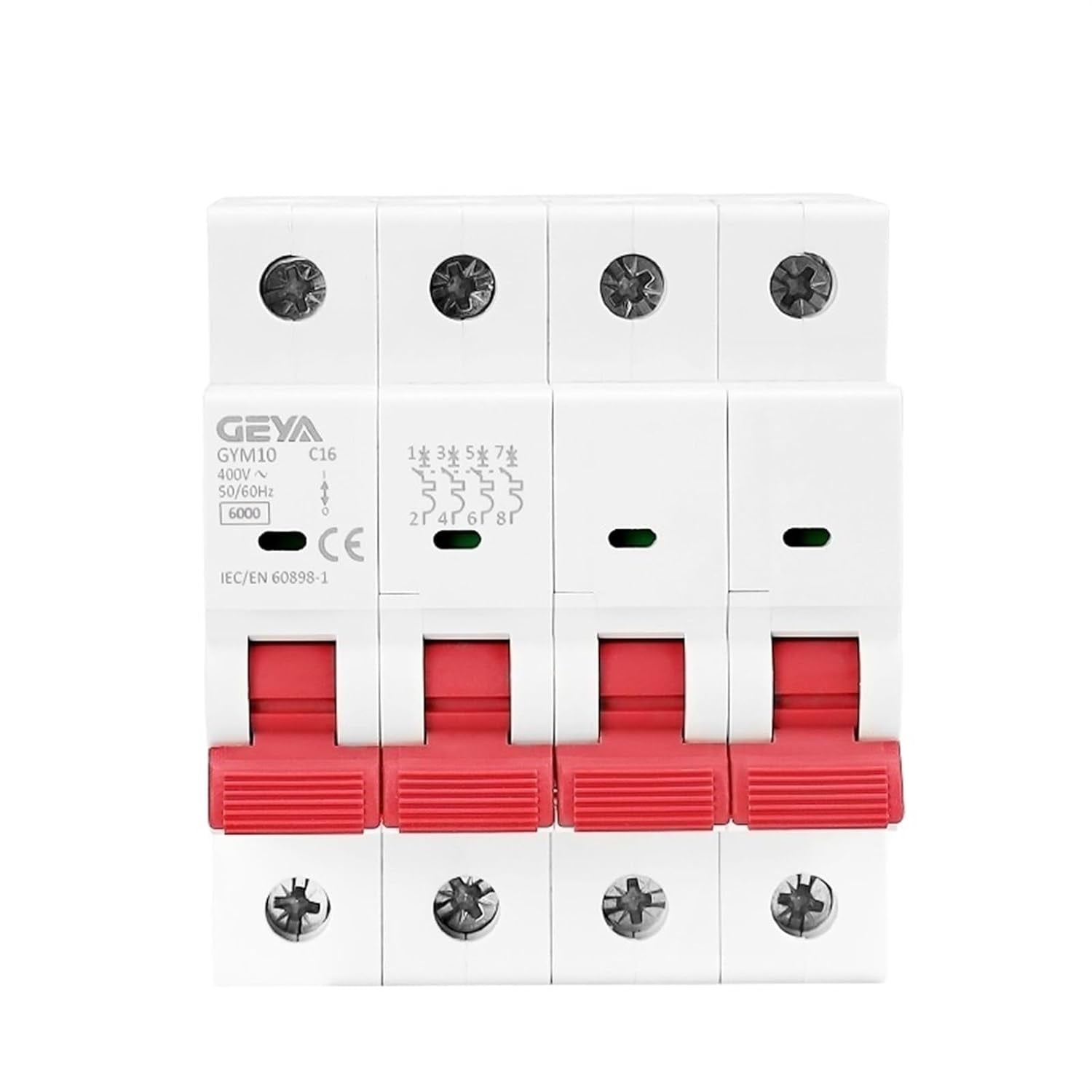 GYM10 4Pole Mini Circuit Breaker 6A-63A Din Rail MCB with ON Off ...