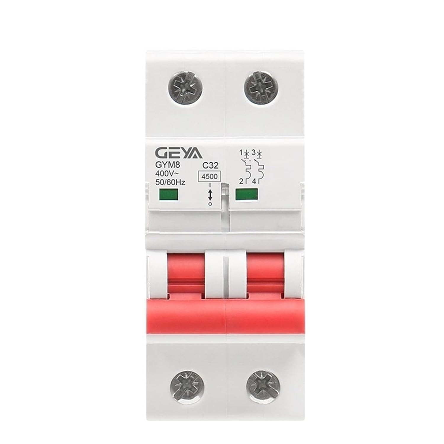 GYM8 Double Pole Din Rail MCB 4.5KA Miniature Circuit Breakers 63A AC Type with CE CB SEMKO ...